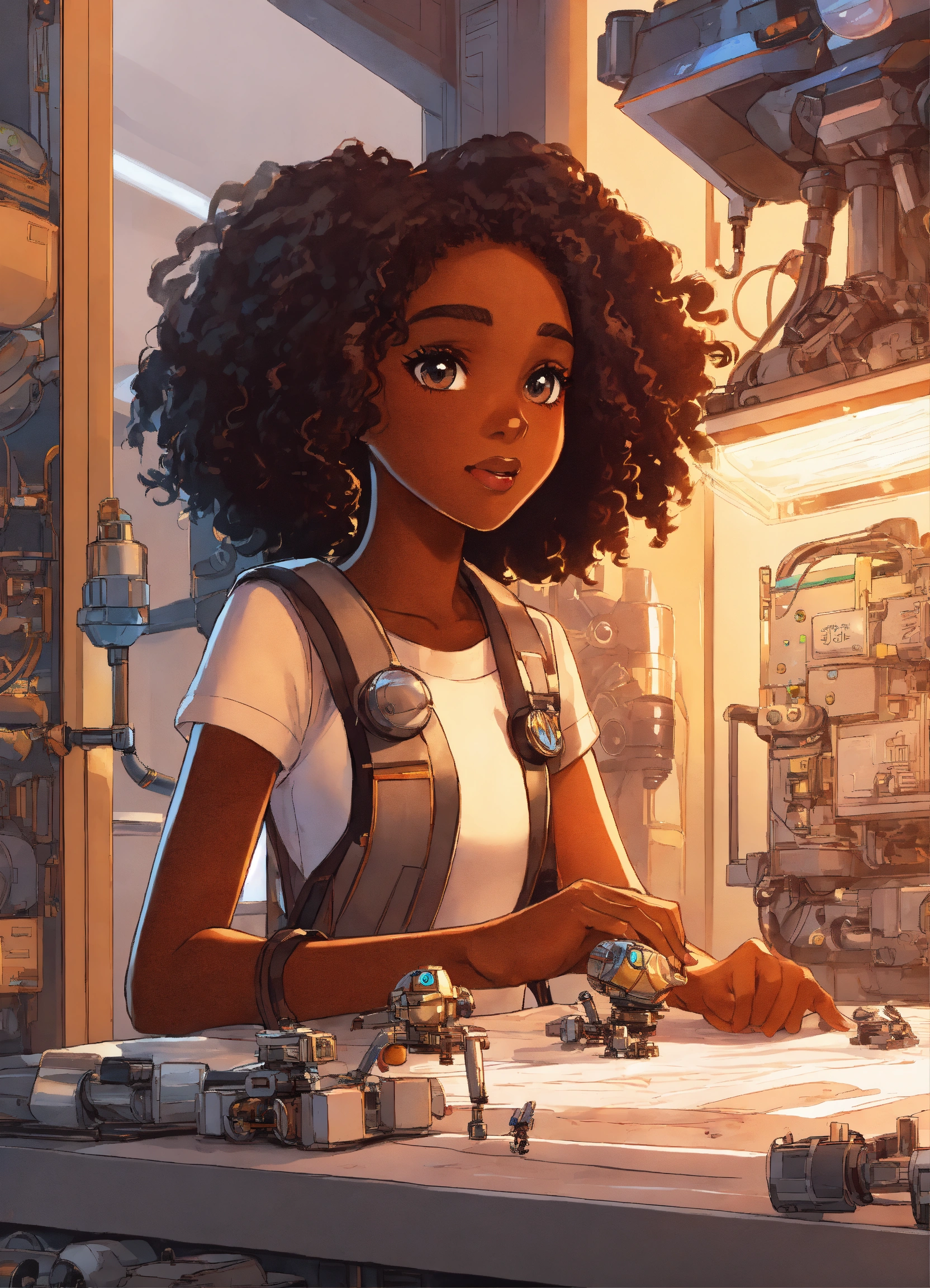 Lexica - Make me Cartoon little African American dark skinned black ...