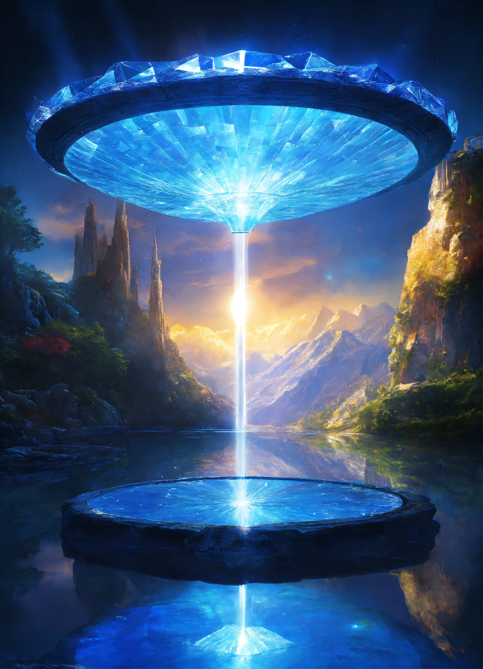 Lexica - Intensive blue ray of light, stargate, crystal clear