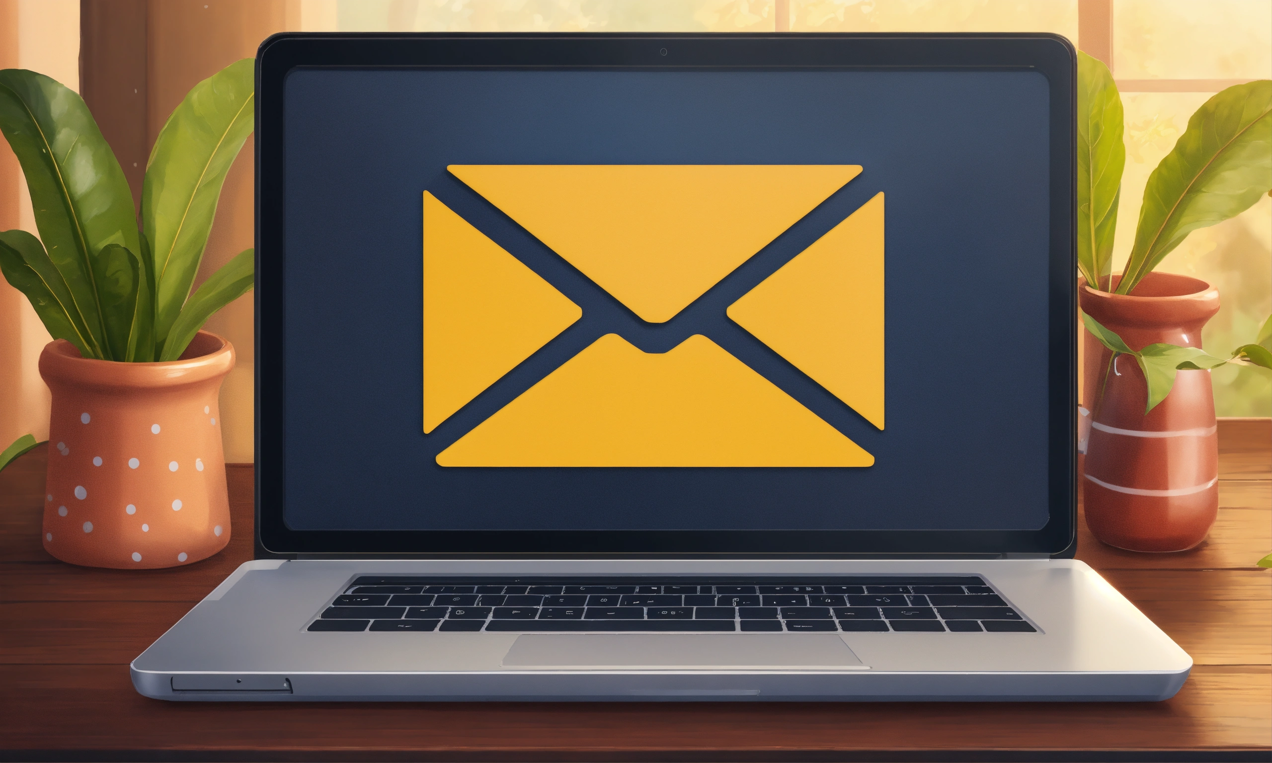 Lexica - Email address on laptop illustration