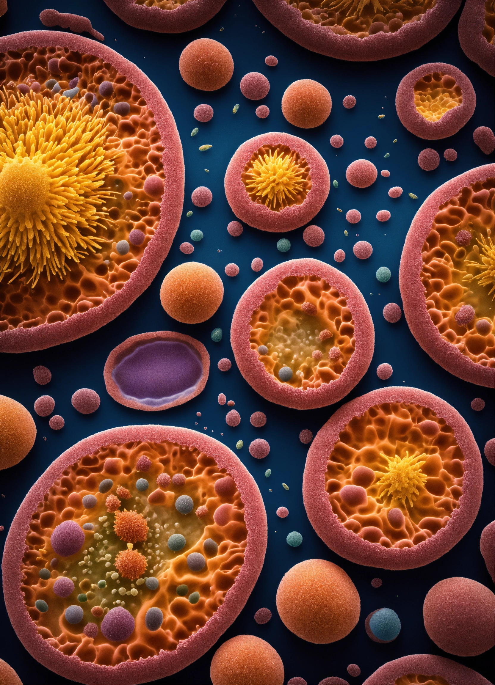 Lexica - Realistic photo of adherent eukaryotic cells seen through a ...