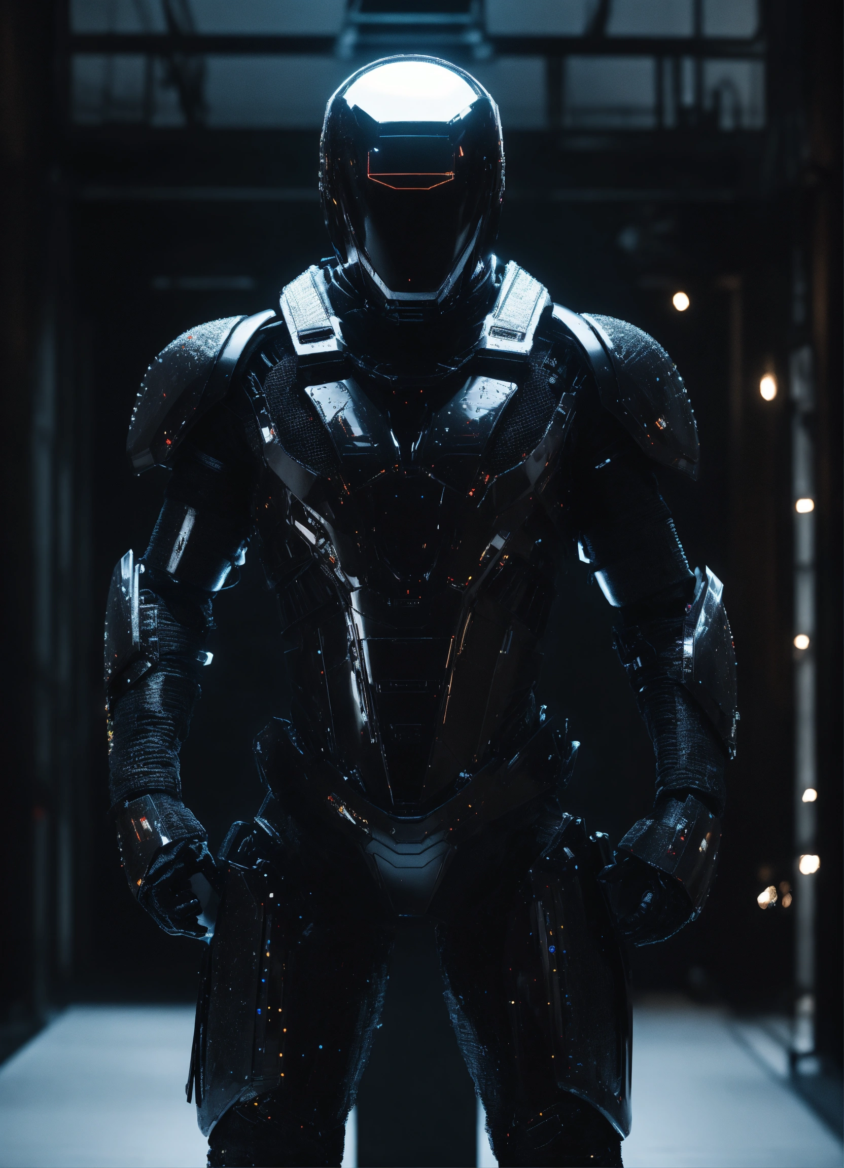 Lexica - An ultrarealistic photograph of a futuristic full body power ...