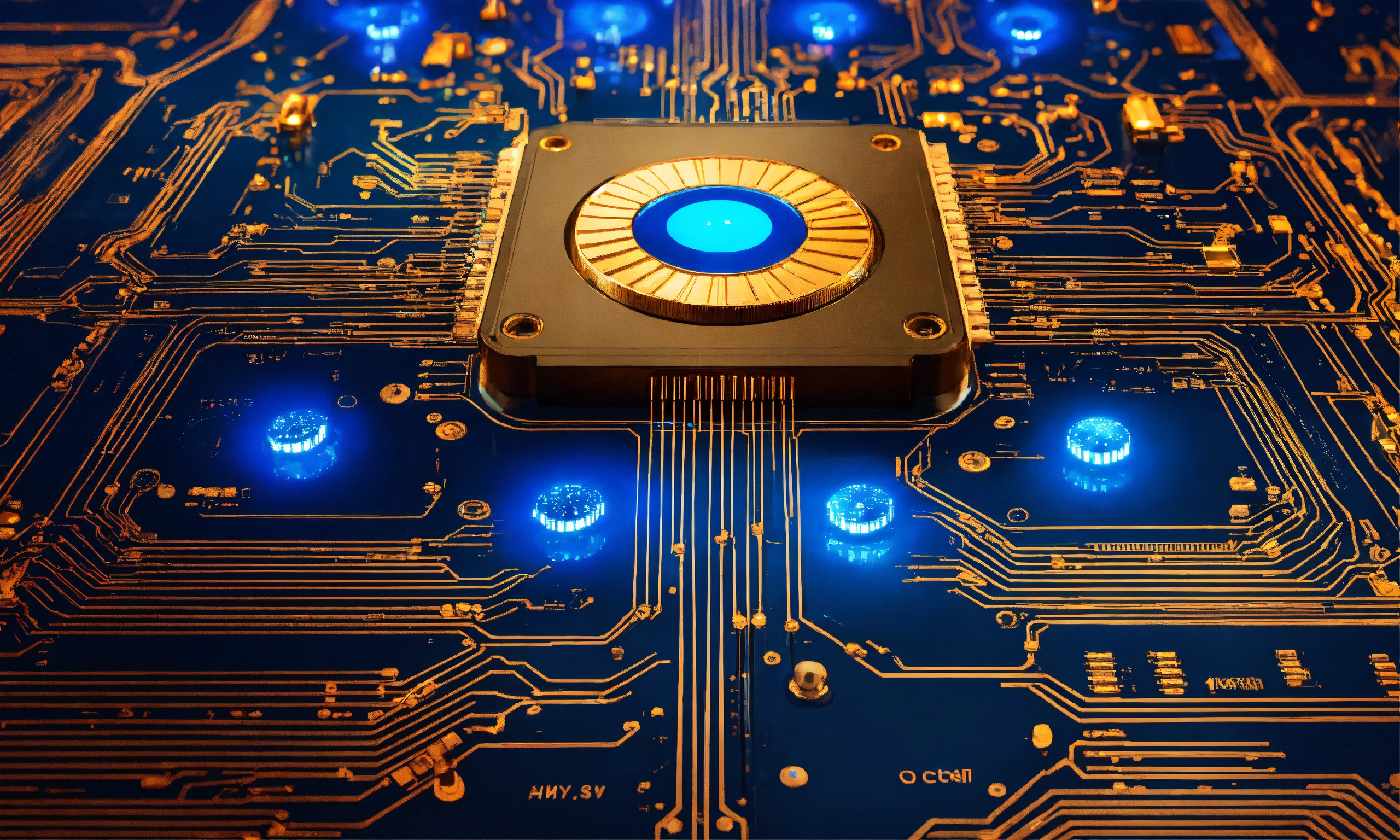 Lexica - Hi tech electronic circuit blue cosmos