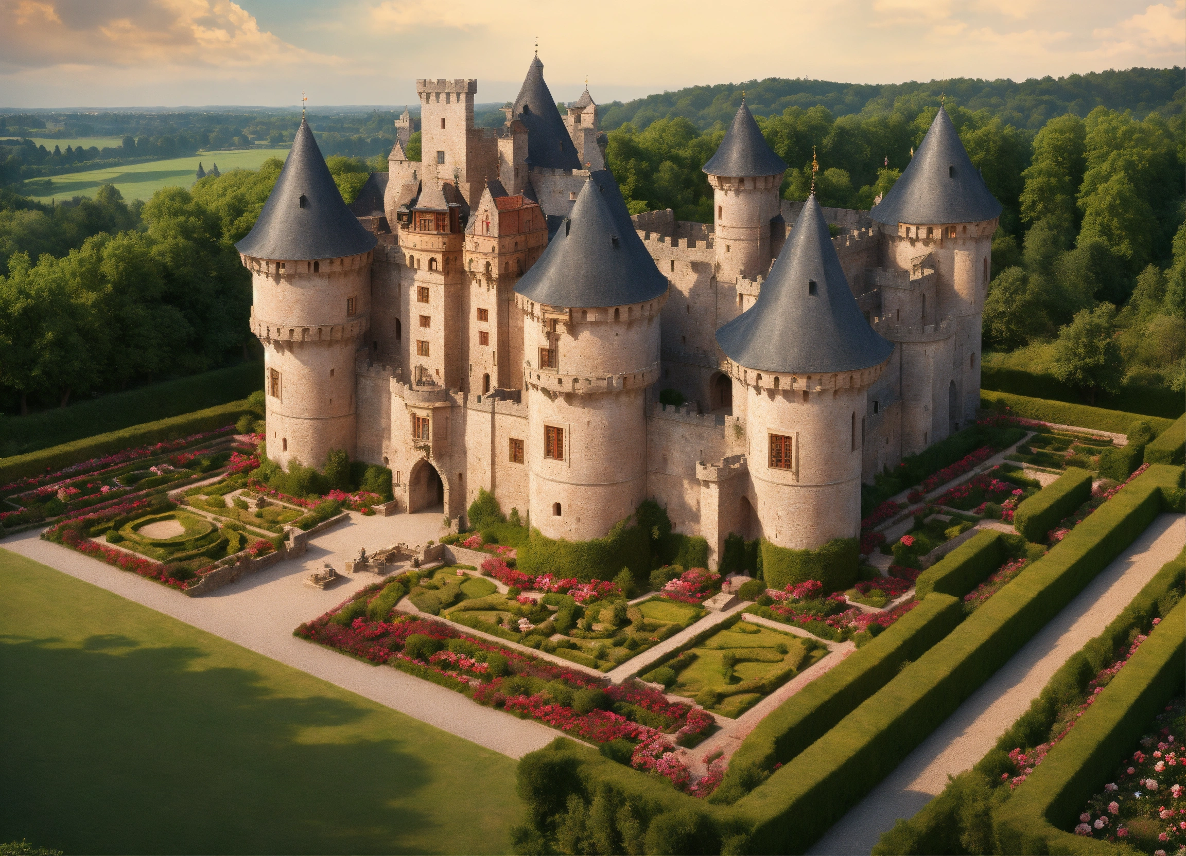 Lexica - Ultra realistic, photorealistic, bird's eye view of a small ...