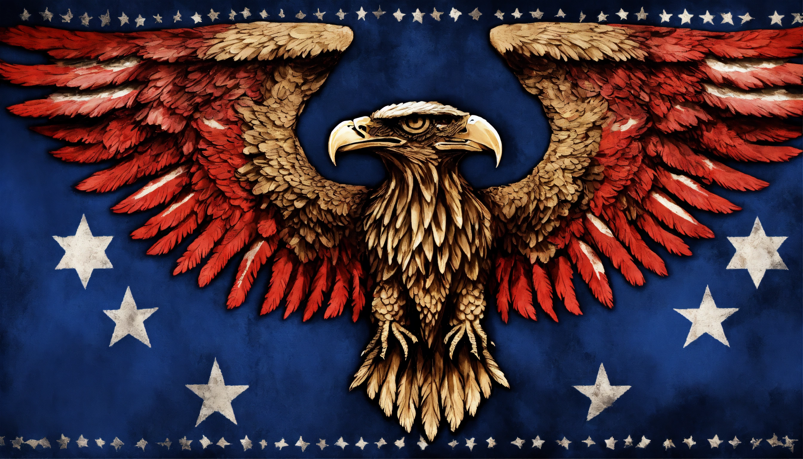 Lexica - Evil demonic Israel flag beast with an american eagle with red ...