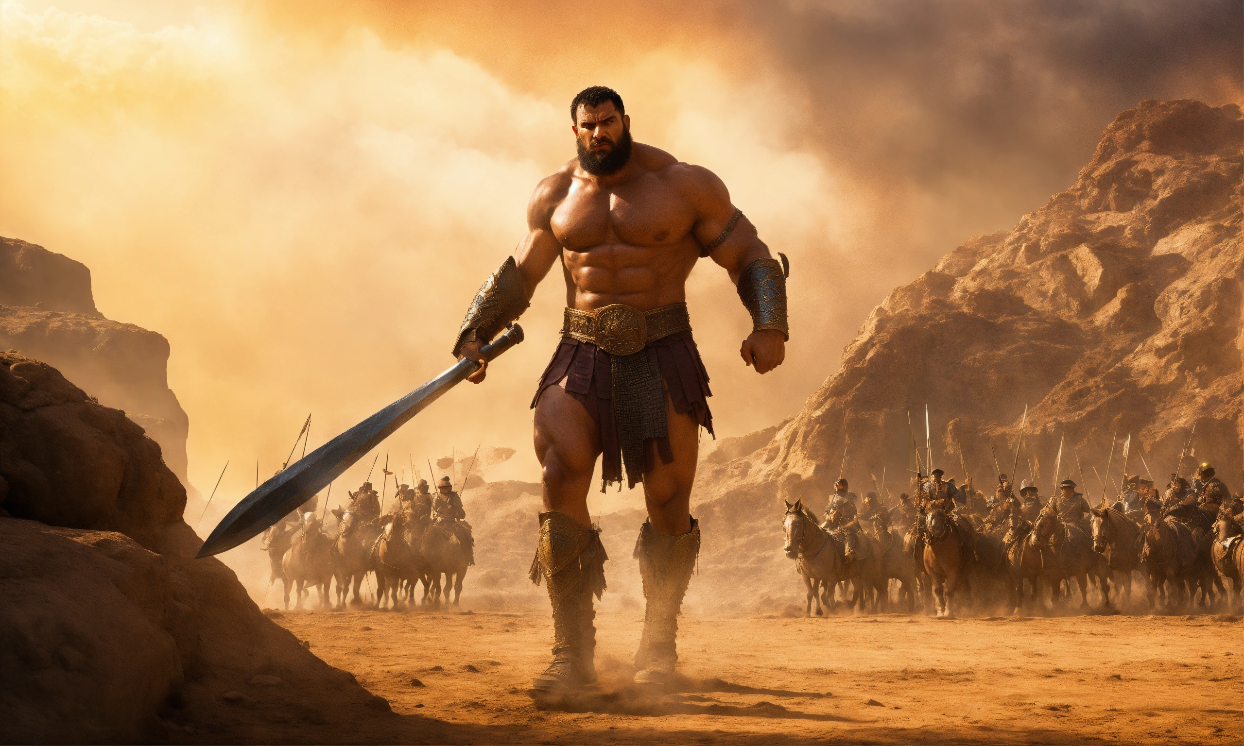 Lexica - "Goliath, the massive Philistine warrior, stands tall and ...