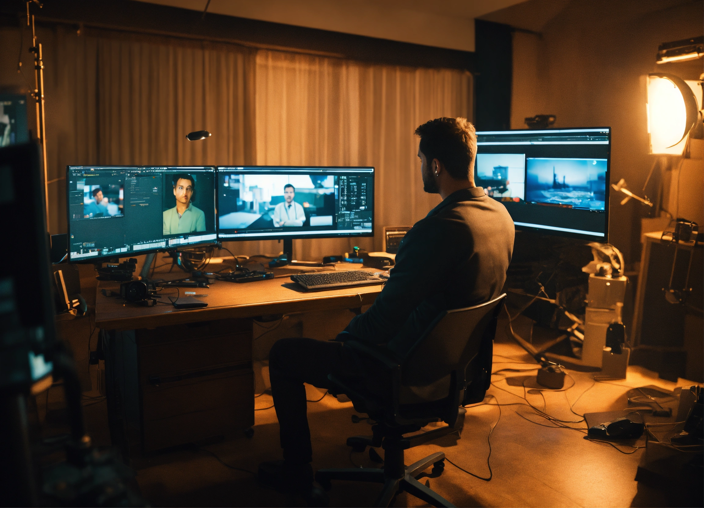 Lexica - Photo director in the studio - the director is standing next ...