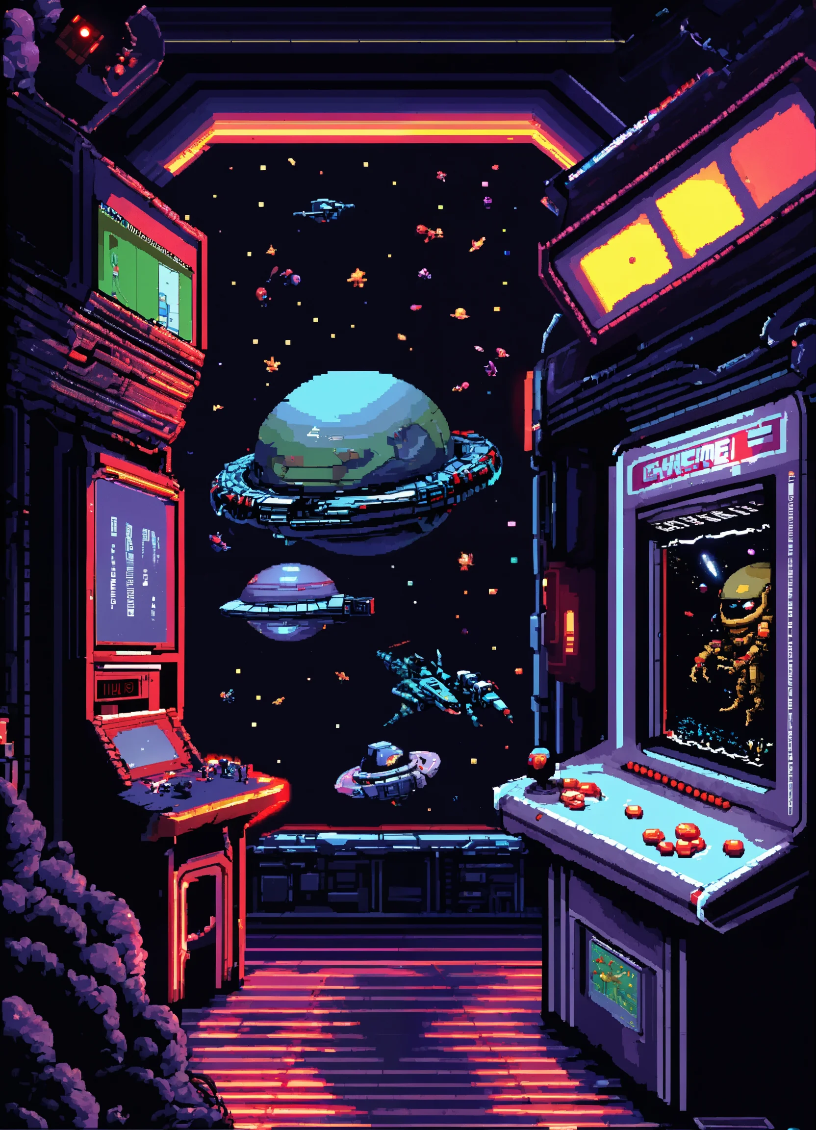 Lexica - A classic arcade video game set on an outer space station ...