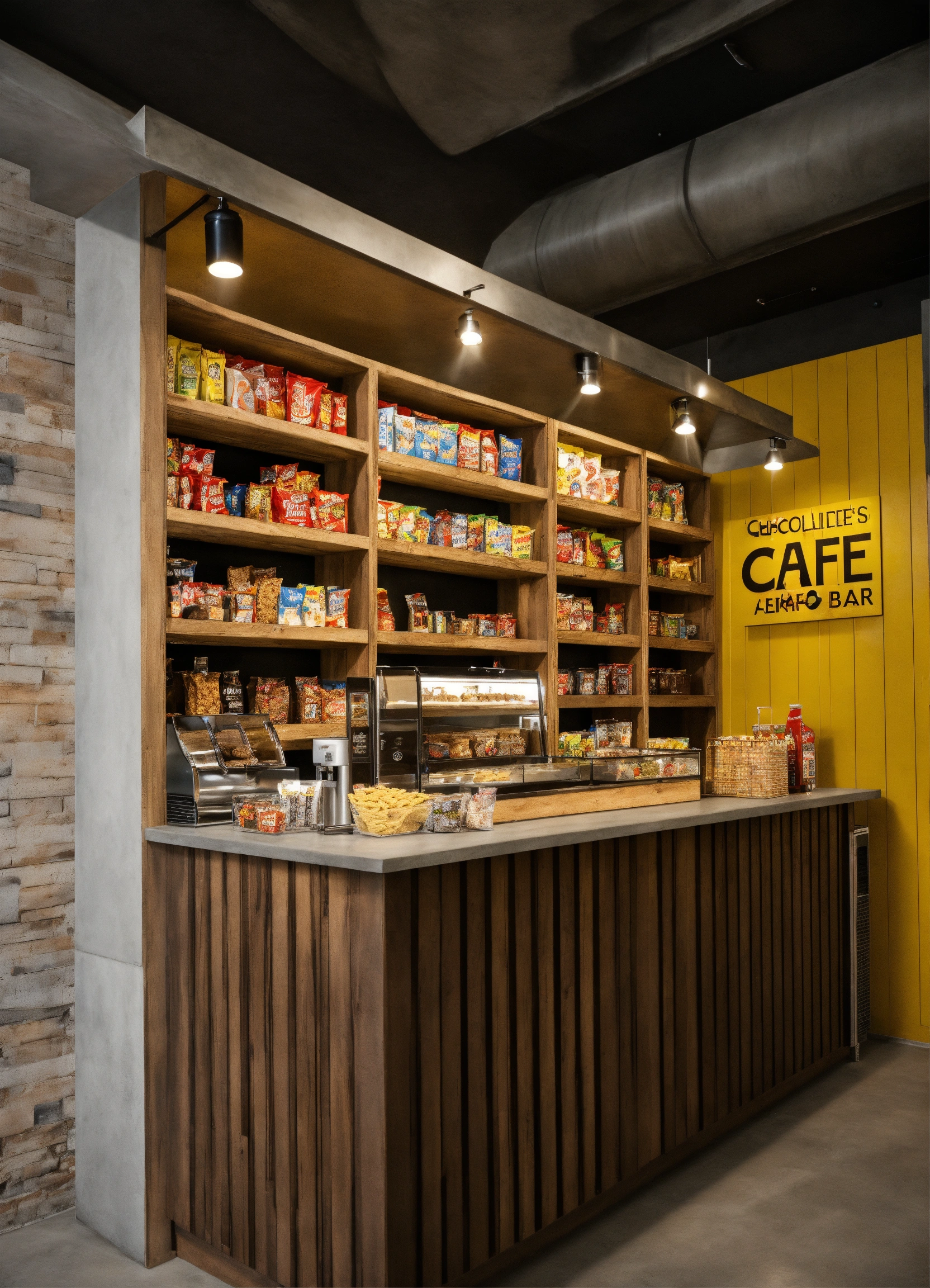 Lexica - A self serve breakroom snack bar with snacks on an easy to reach shelf for employees to ...