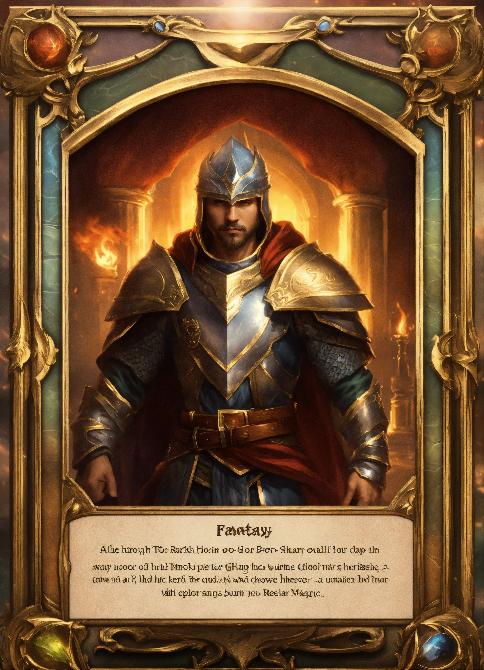 Lexica - Fantasy card game template with decorative frame, top 30% ...