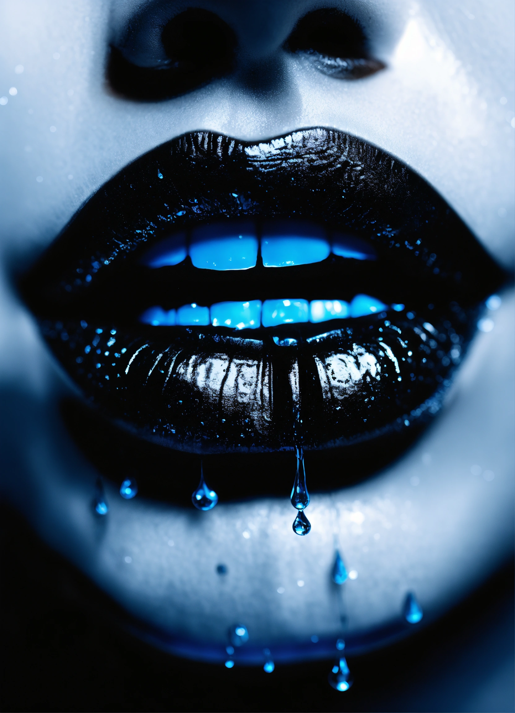 Lexica - Photorealistic, black and white, extreme close up, lips ...