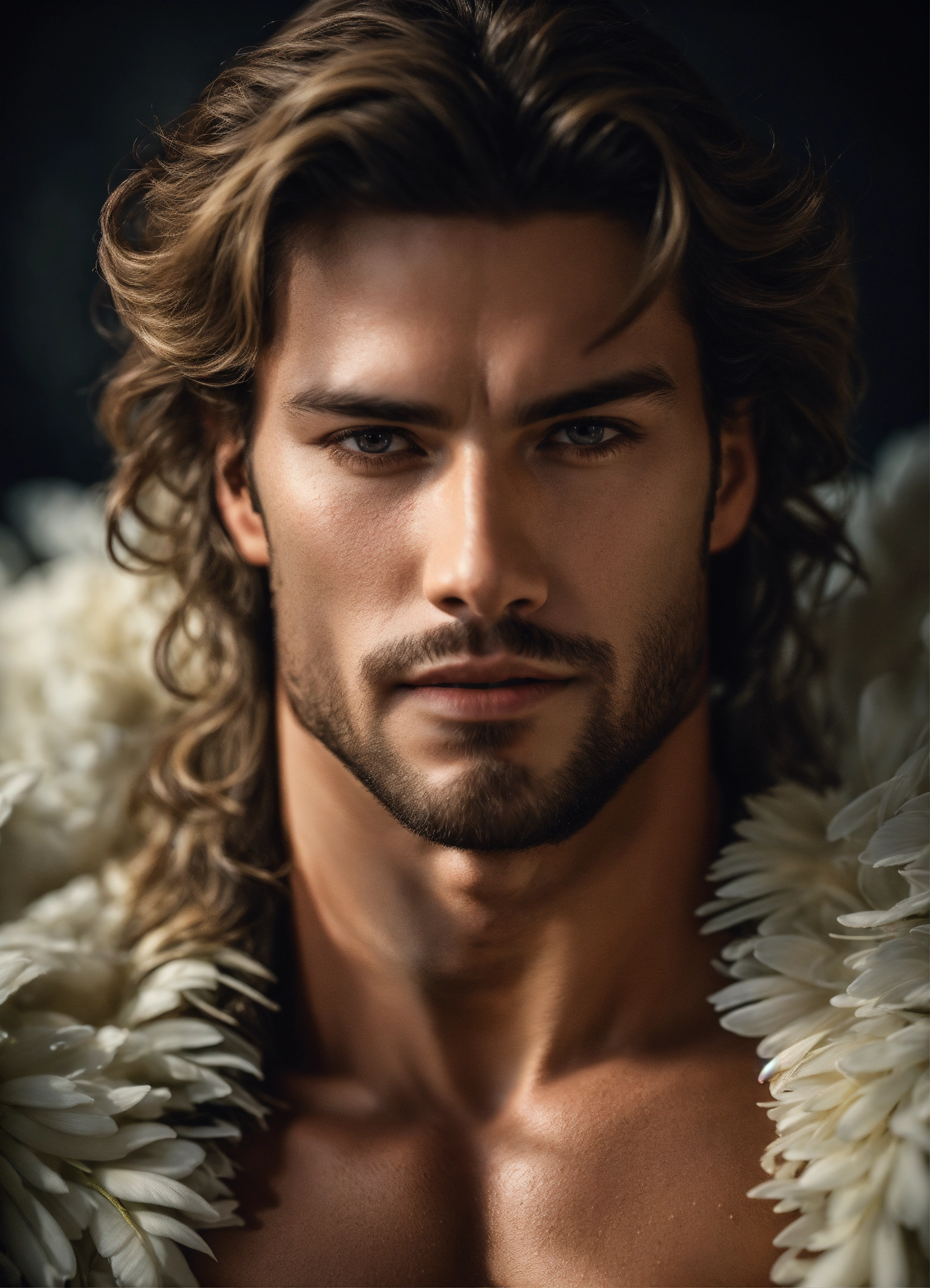Lexica - Portrait of a stunningly beautiful male angel in soft light ...