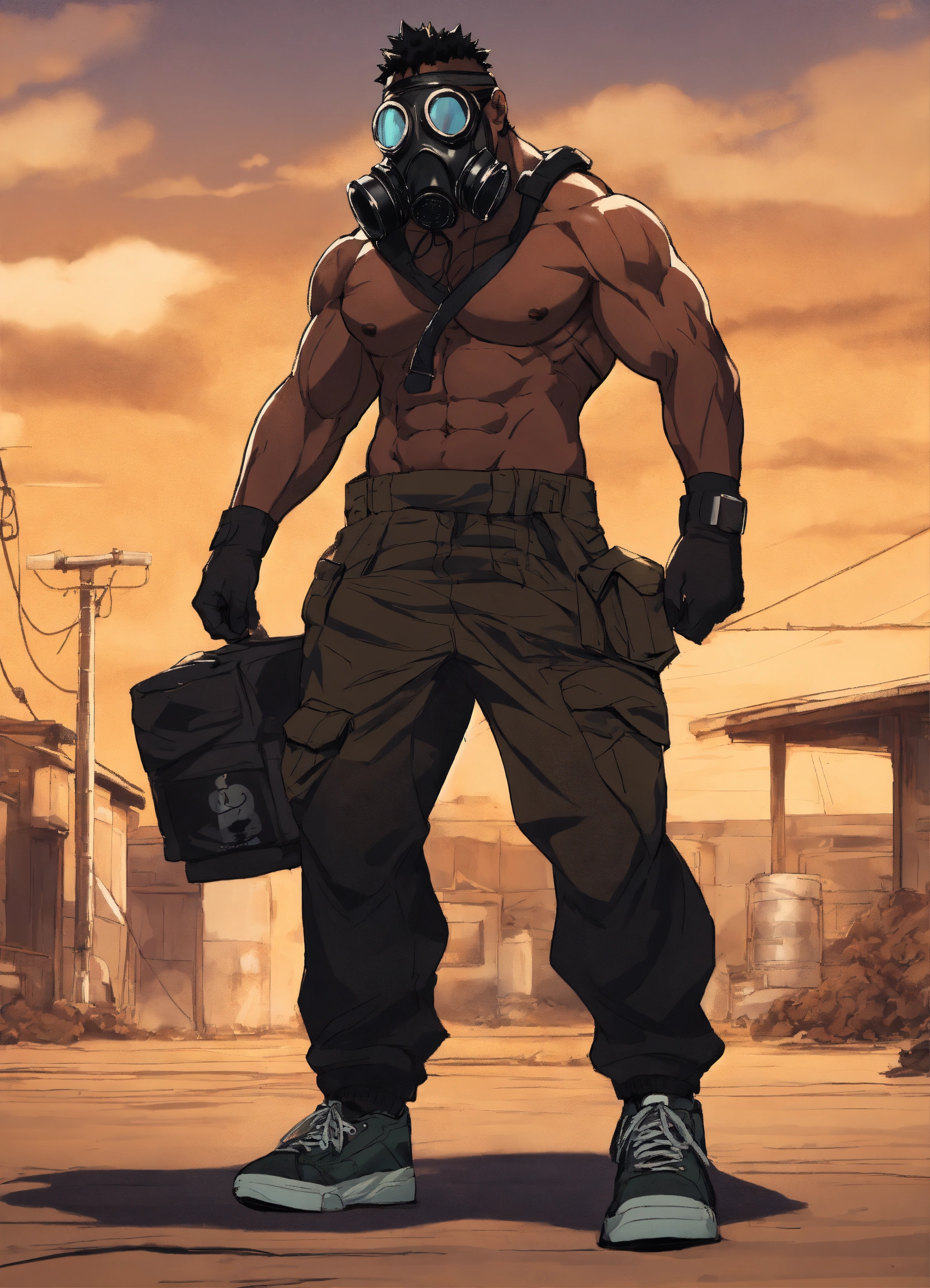 Lexica - Man of Samoan descent, brown skin, black tribal tattoos ...