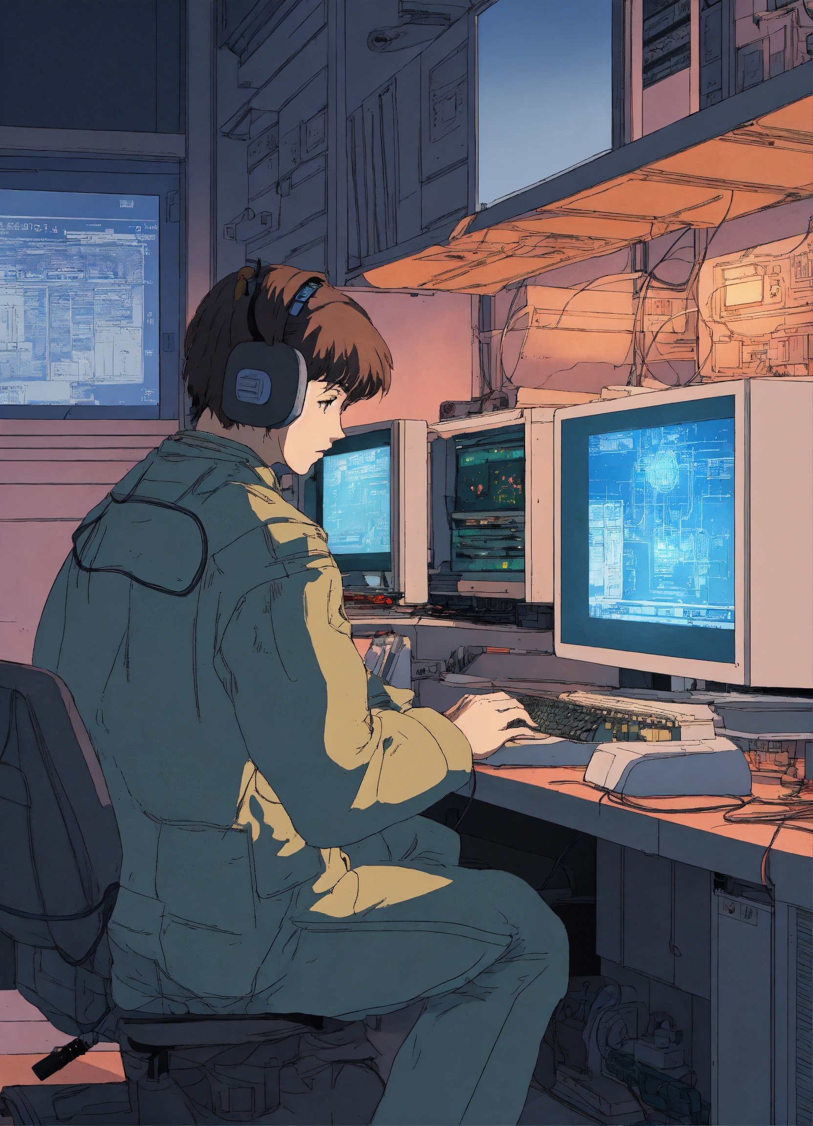 Lexica - Alexander Graham Bell, repairing computers, anime, retro anime ...