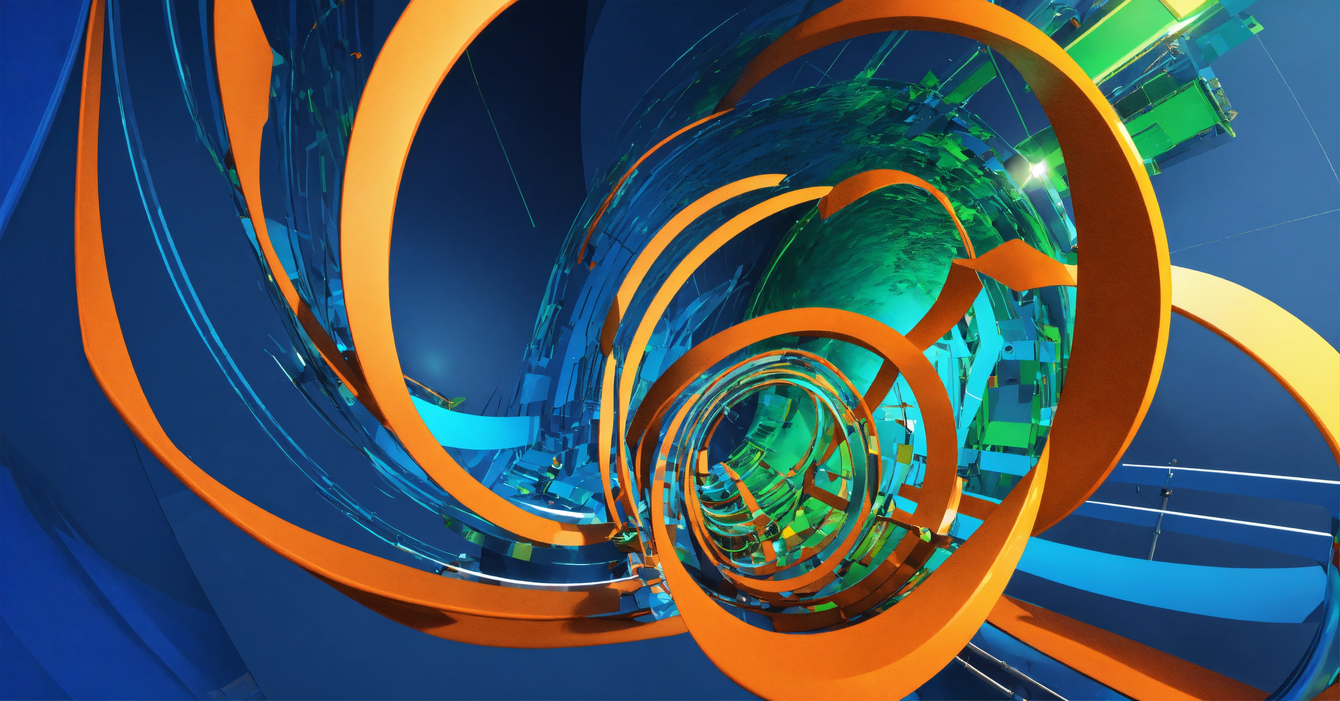 Lexica - A 3D digital illustration representing 360 degrees. Using ...