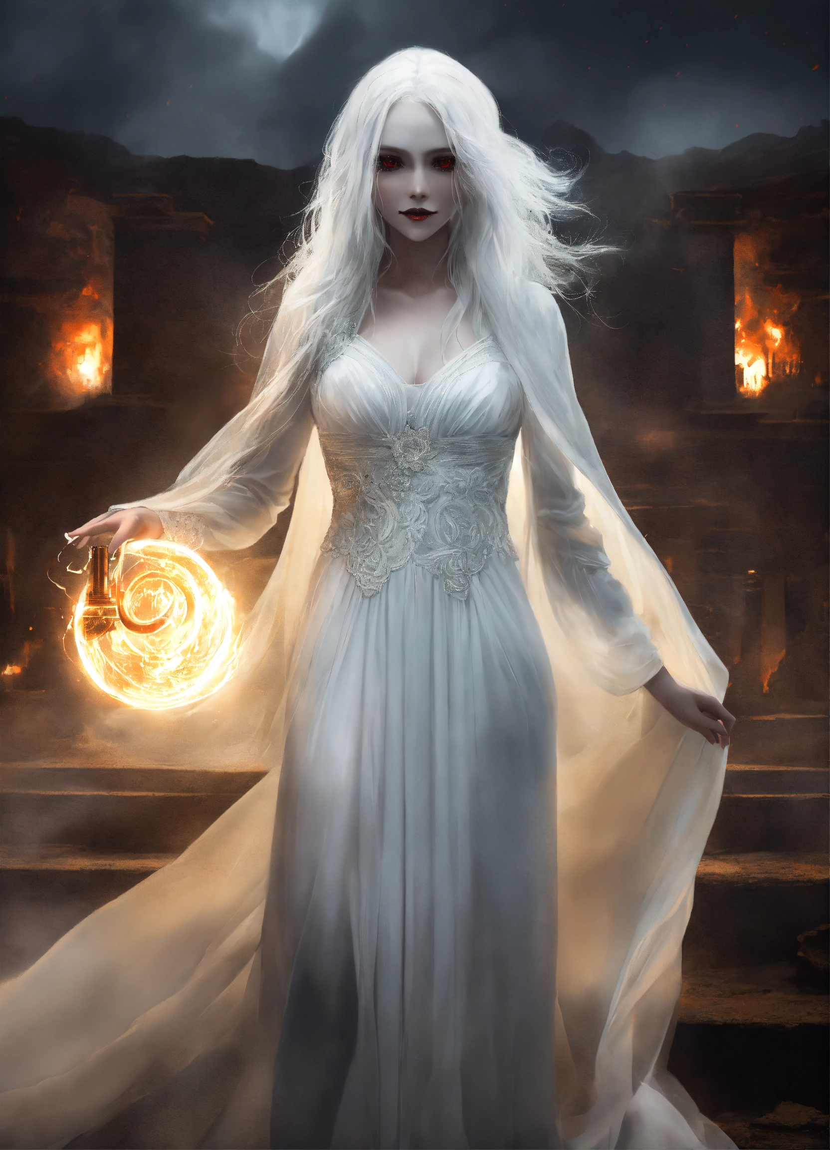 Lexica - A demonic entity woman with a sinister aura, any eyes, blind ...