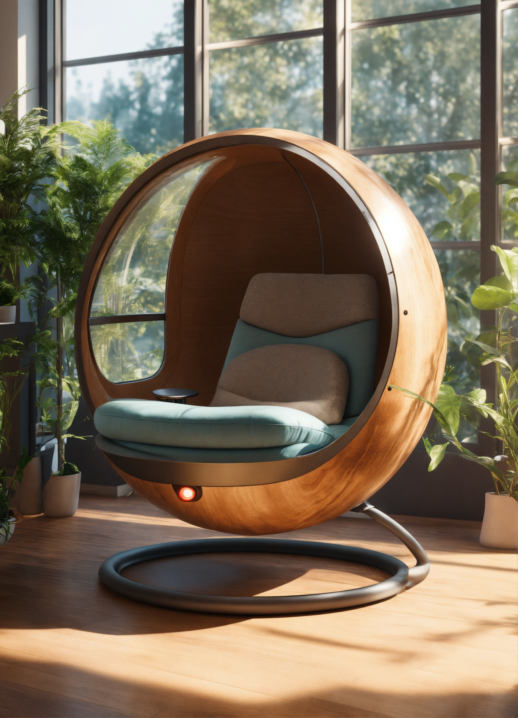 Lexica - Futuristic sci-fi pod chair, Flat Design, Product-View ...