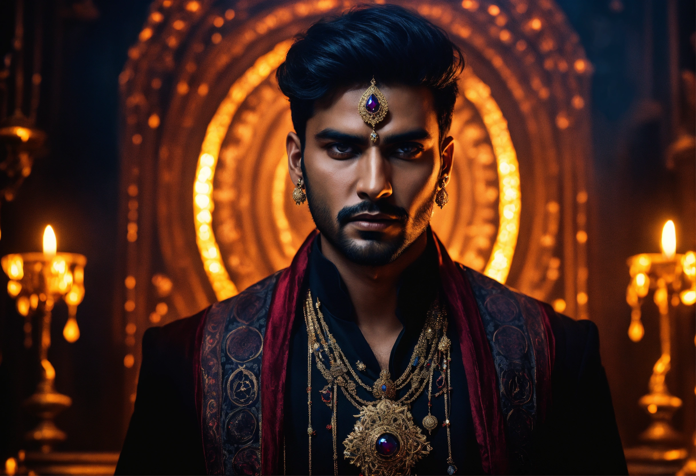 Lexica - Dark and cinematic fantasy portrait of a young and handsome ...