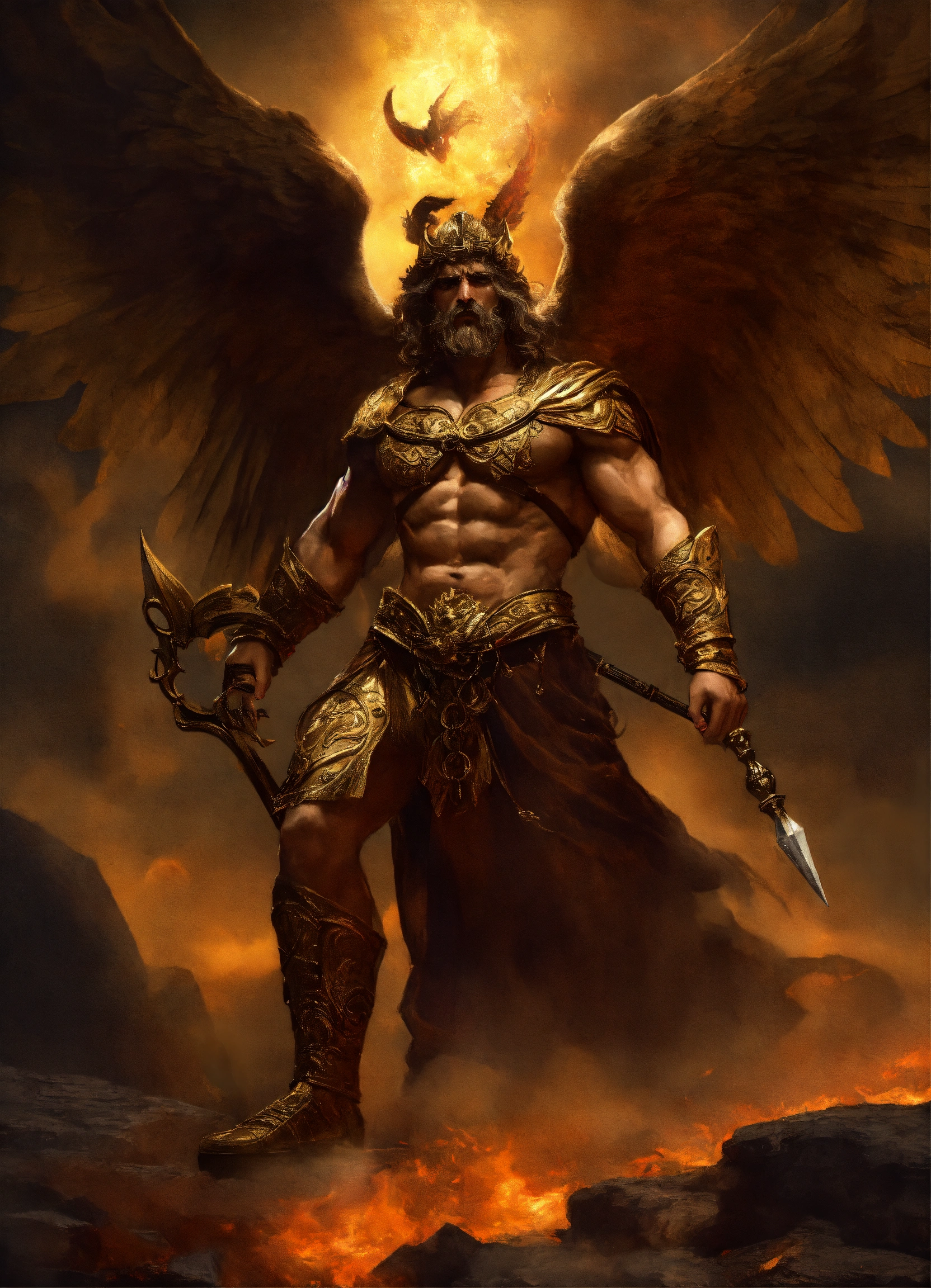 Lexica - Greek god of fear, terror, scary, full scene