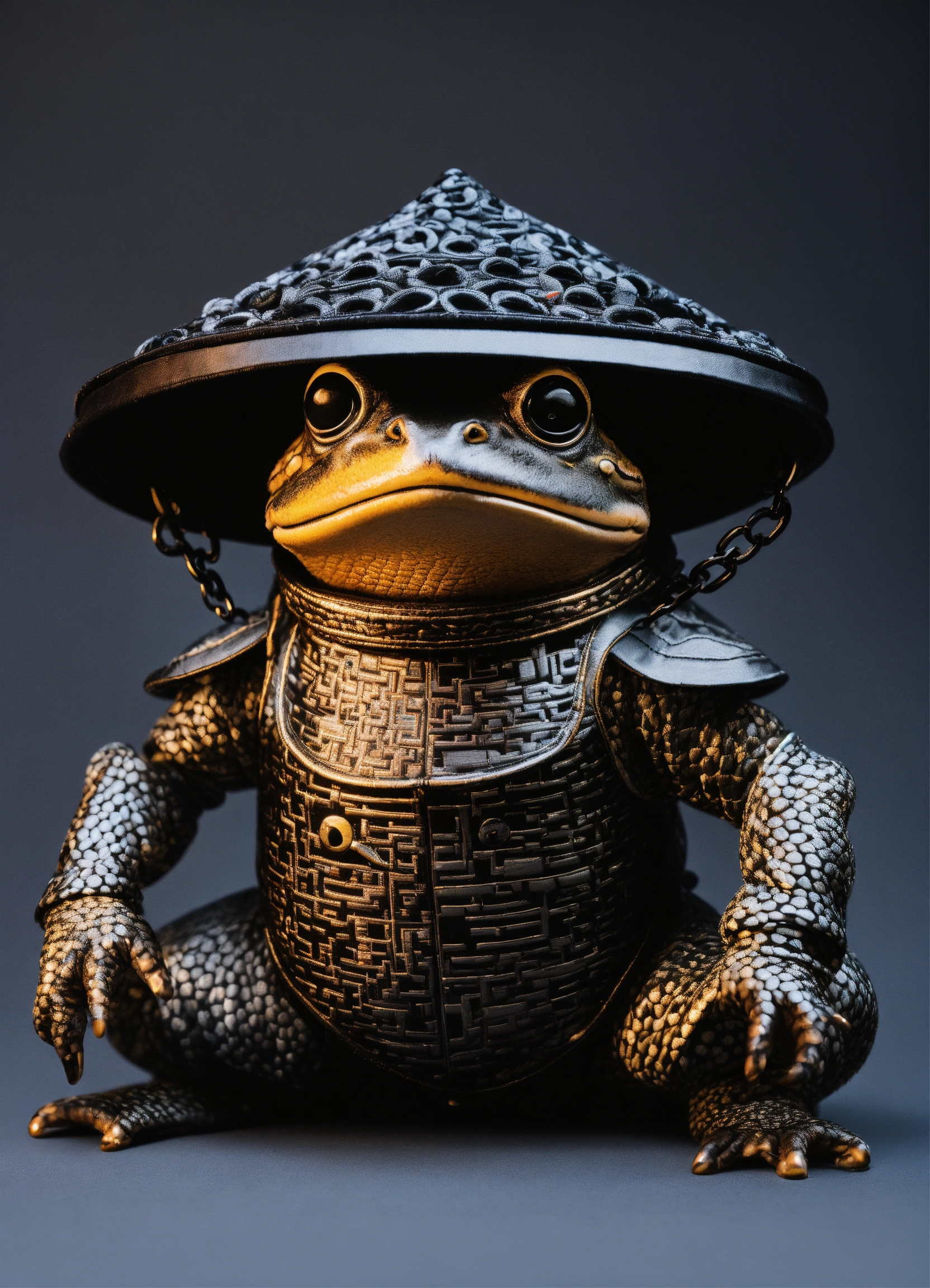 Lexica - A toad made out of a 3d black and white optical illusion, ying ...