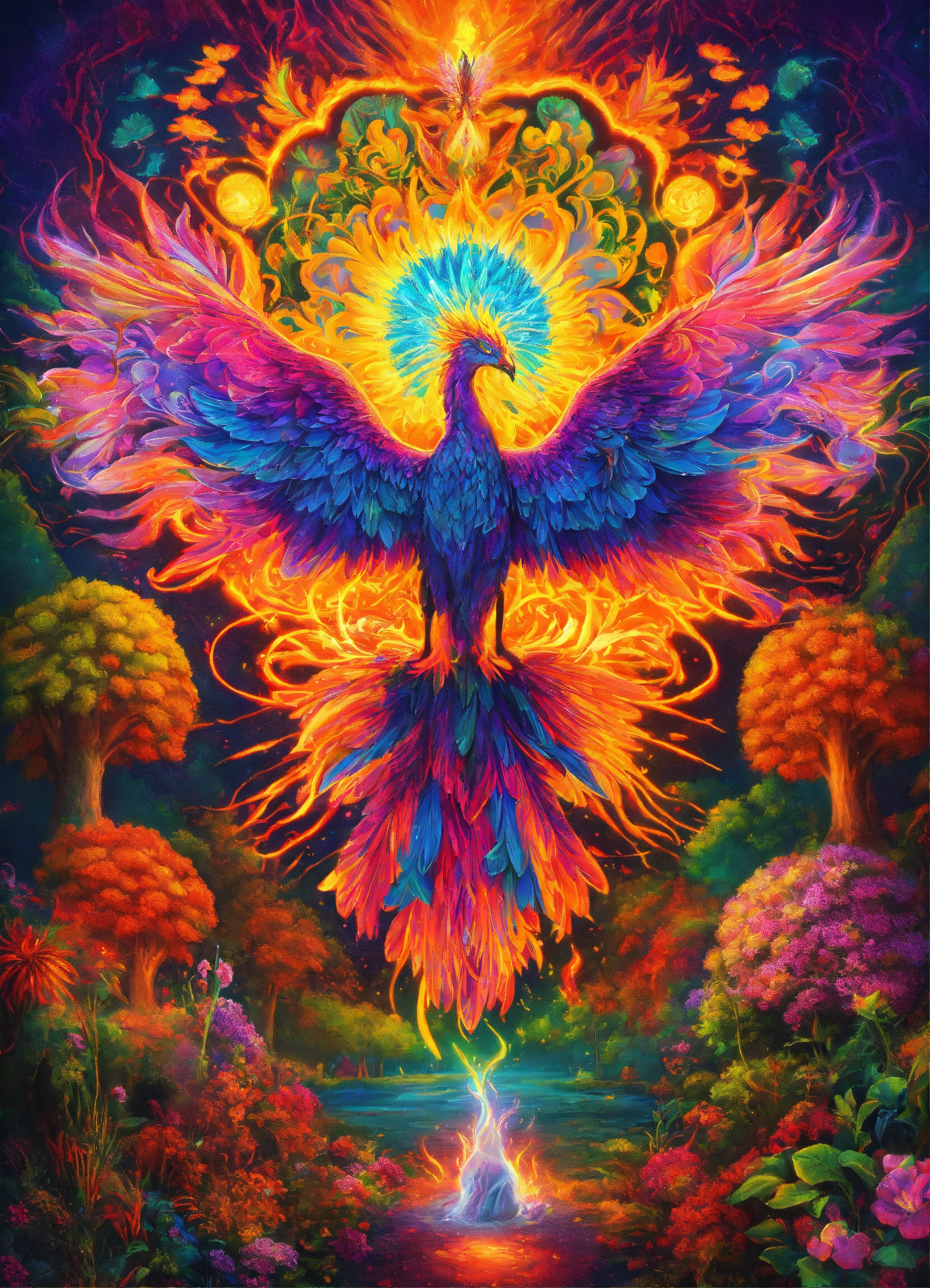 Lexica - Phoenix rising, ayahuasca medicine spirit, garden eden ...