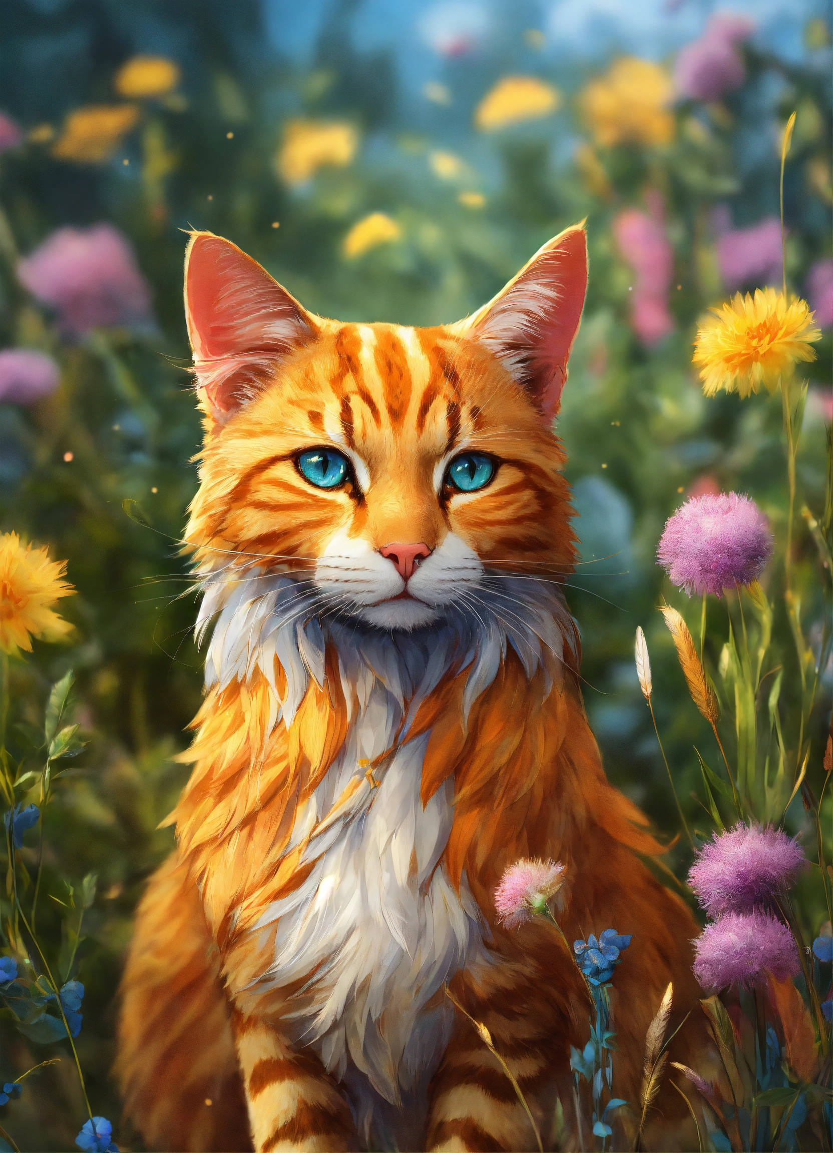Lexica - Beautiful feathers cat commander