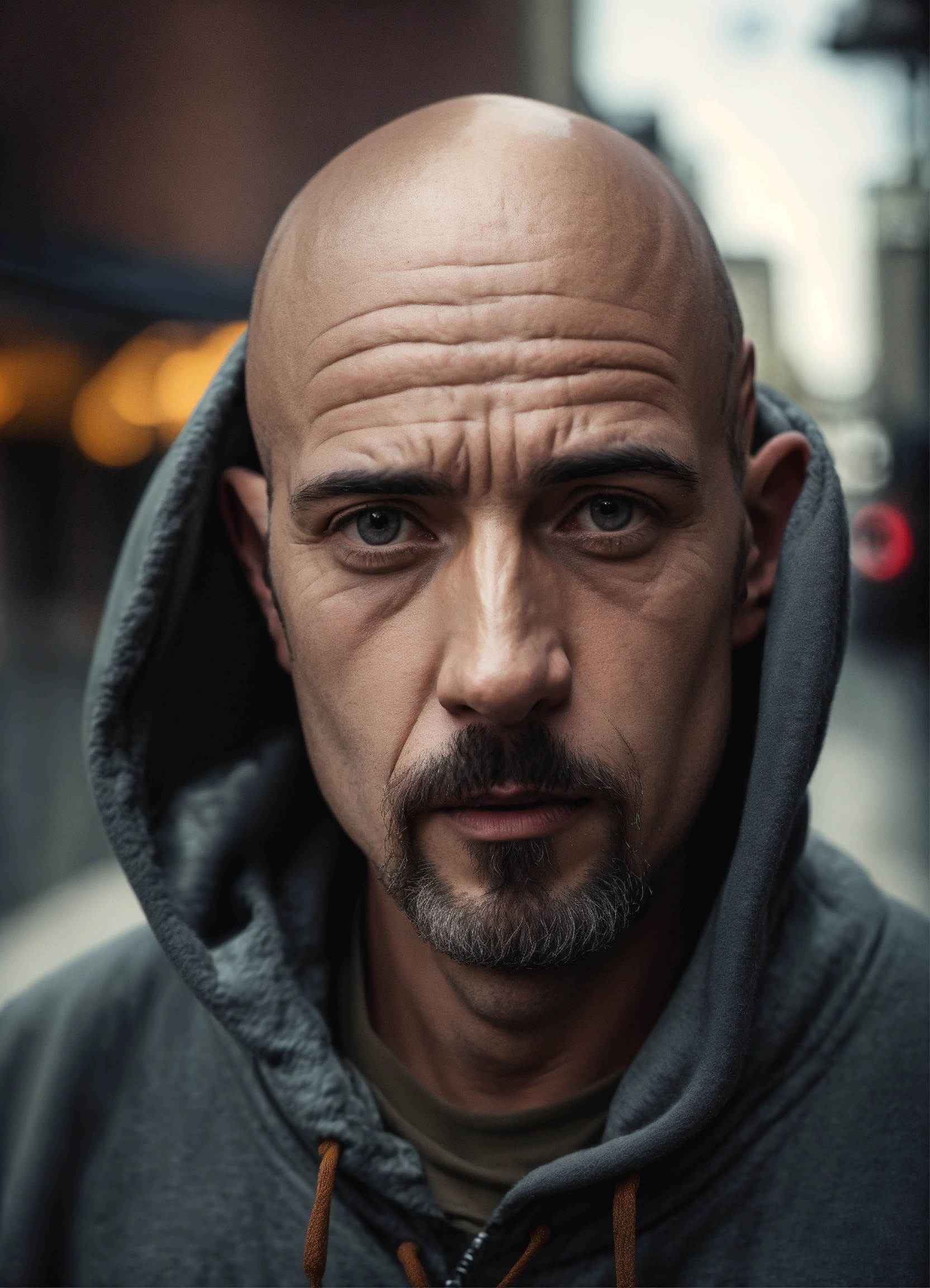 Lexica - A HUGE BALD STRANGE LOOKING HOMELESS MAN WITH A GOATEE ...