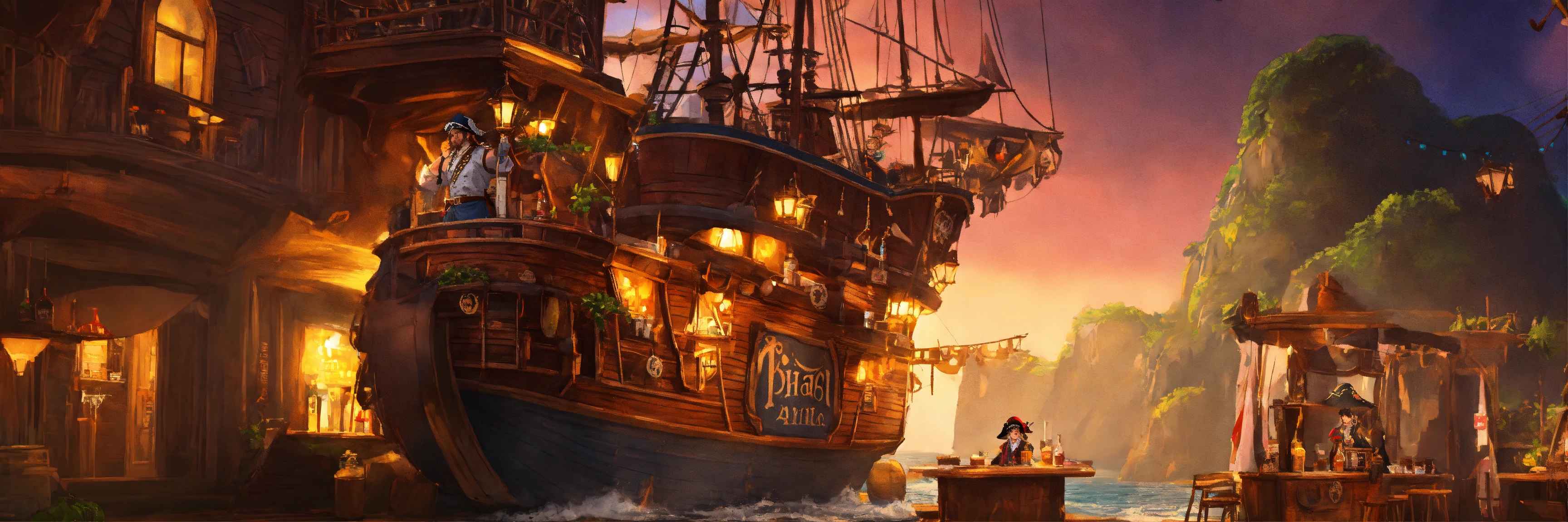 Lexica - Pirate Bartender gigantic, 8k