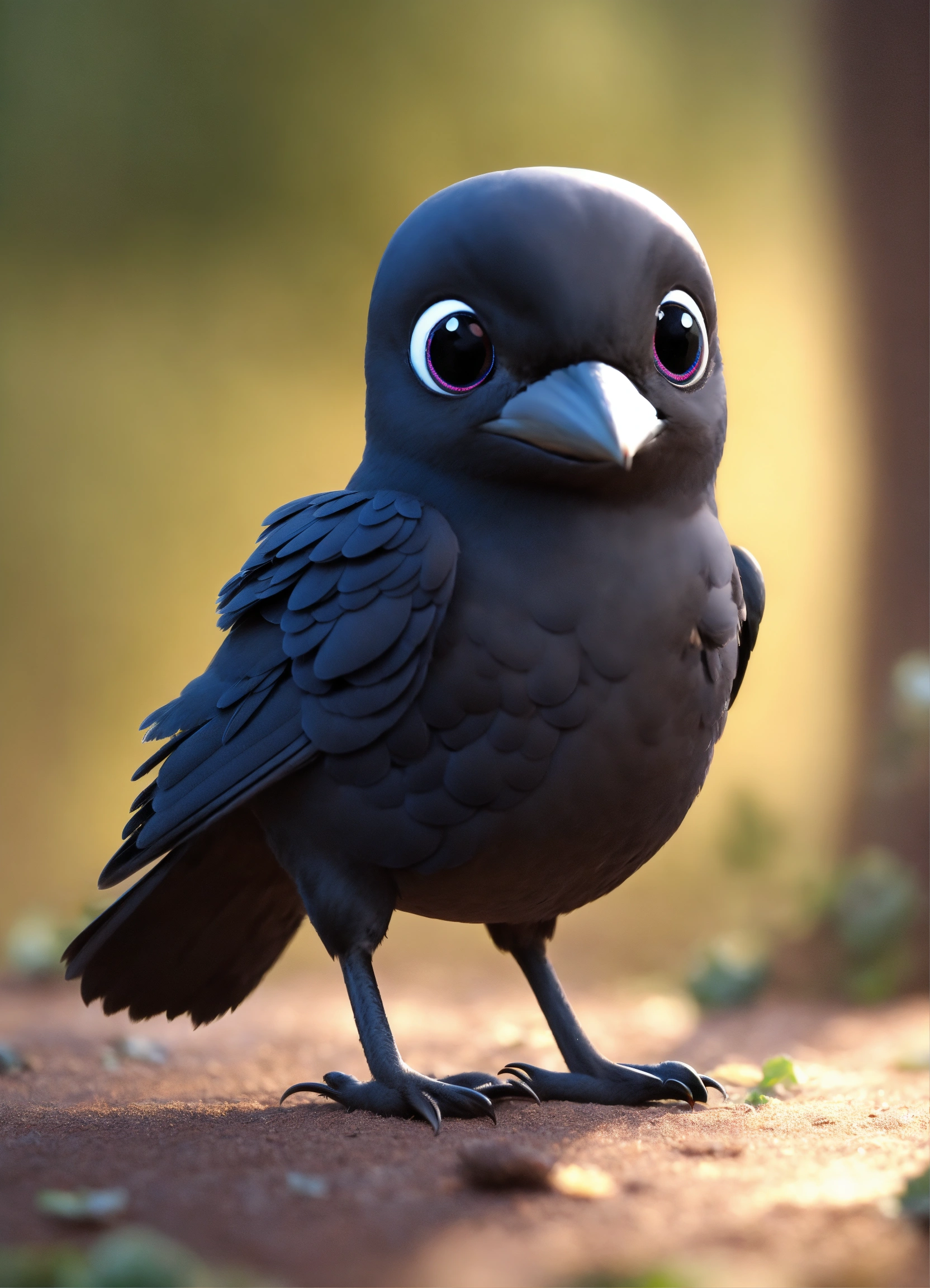 Lexica - Create a cute and cute baby crow with cute eyes, looking in ...