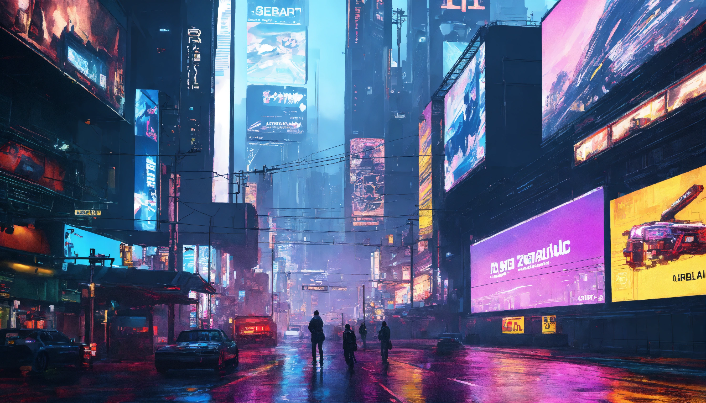 Lexica - Billboards, cyberpunk style, ultra detailed, 4k