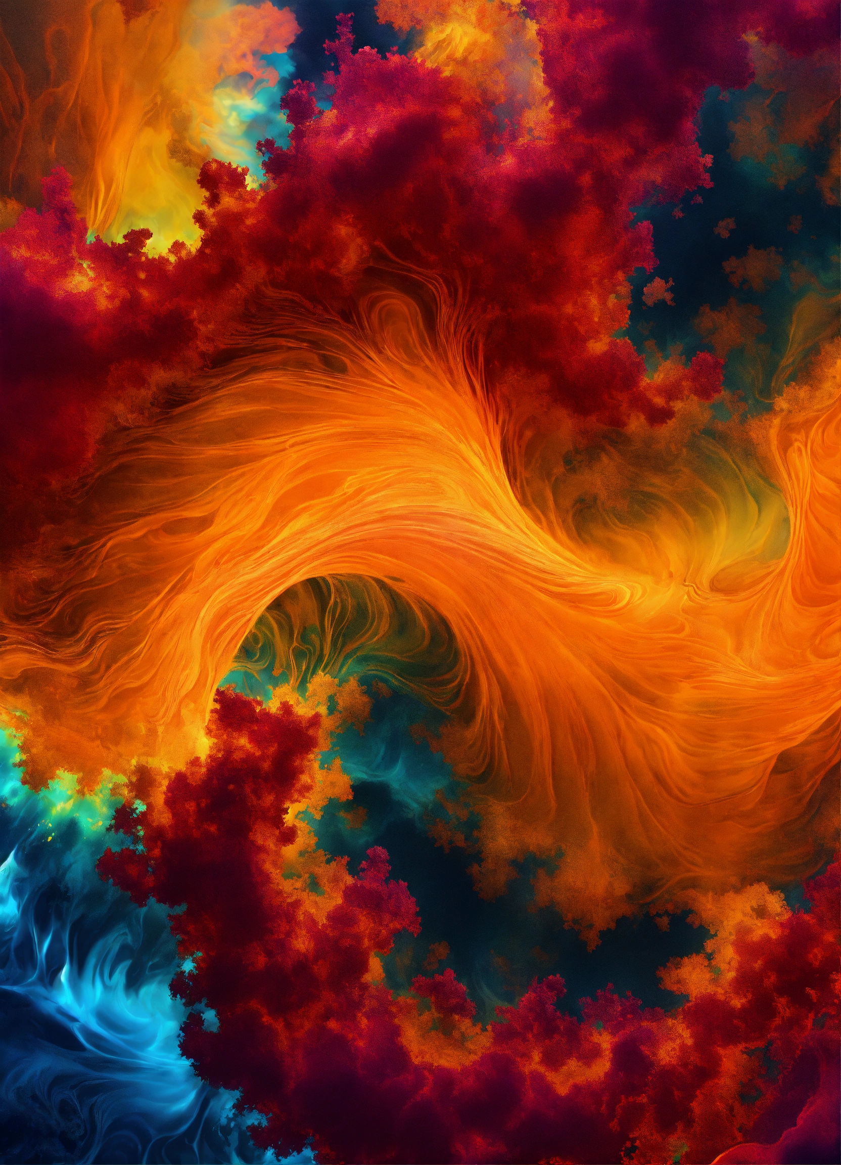 Lexica - Fractals, underwater ink creation, colorful ink waves, light ...