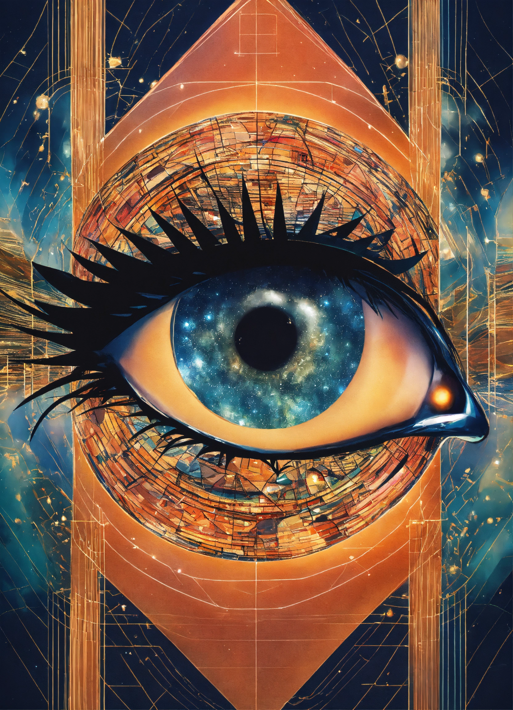 Lexica - Universe in form of an eye coming out of head of human ...