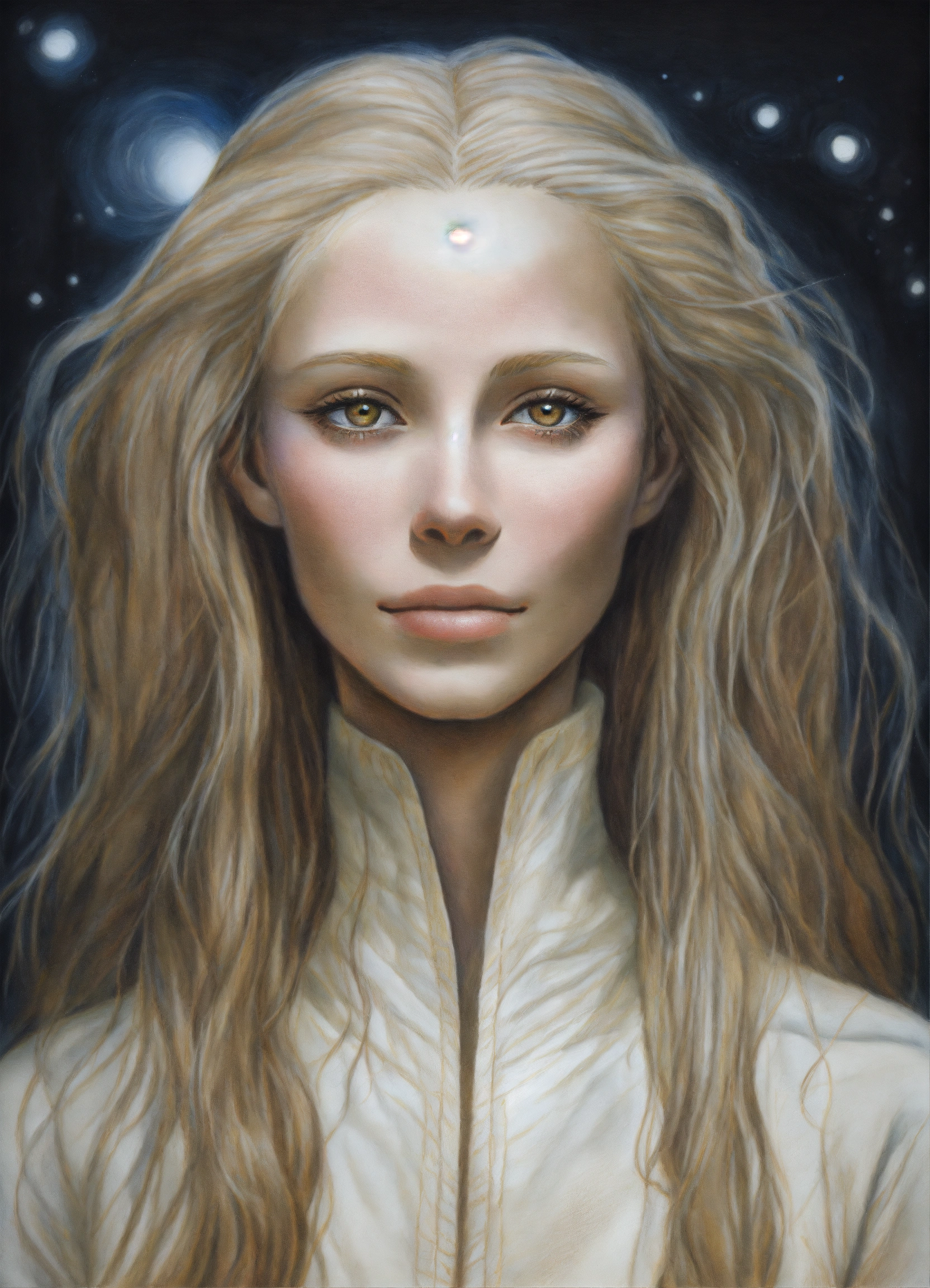 Lexica - Realistic colored pencil drawing of portrait of a beautiful ...