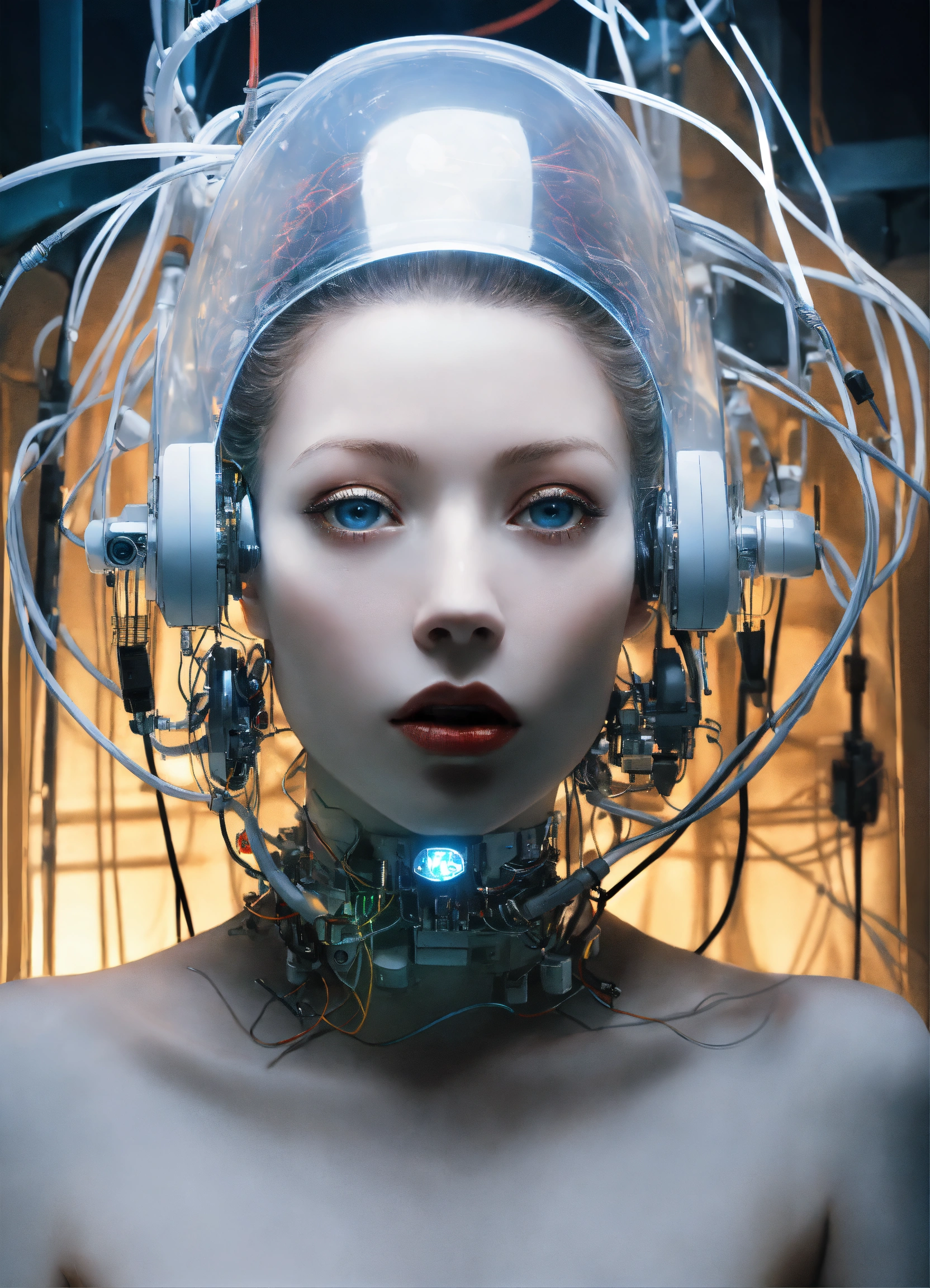 Lexica - Portrait Photography, of a perfect beauty cyborg woman head ...