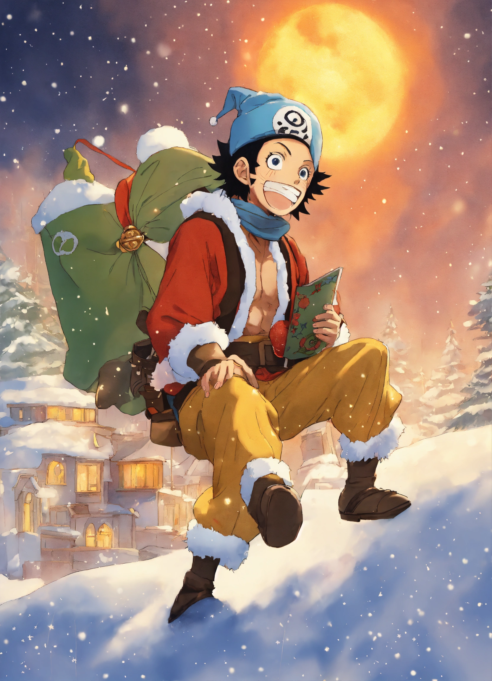 Lexica - Usopp, Naruto Anime, children's book illustration style ...