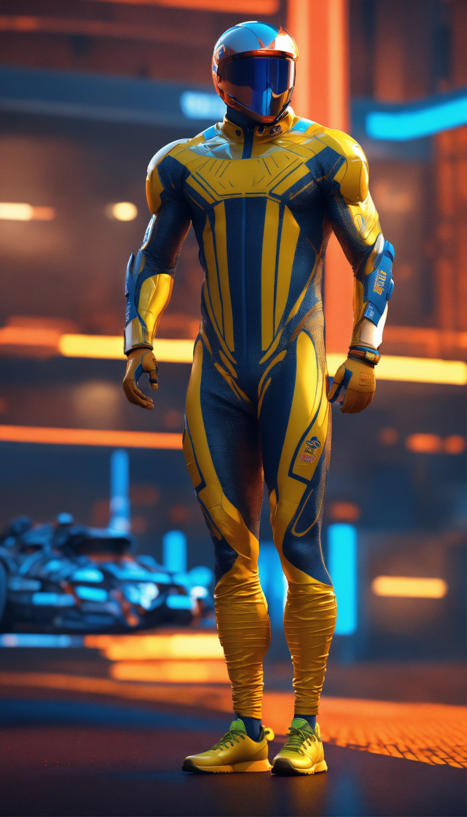 Lexica - Futuristic athlete designs, hard edges, complex and vibrant ...