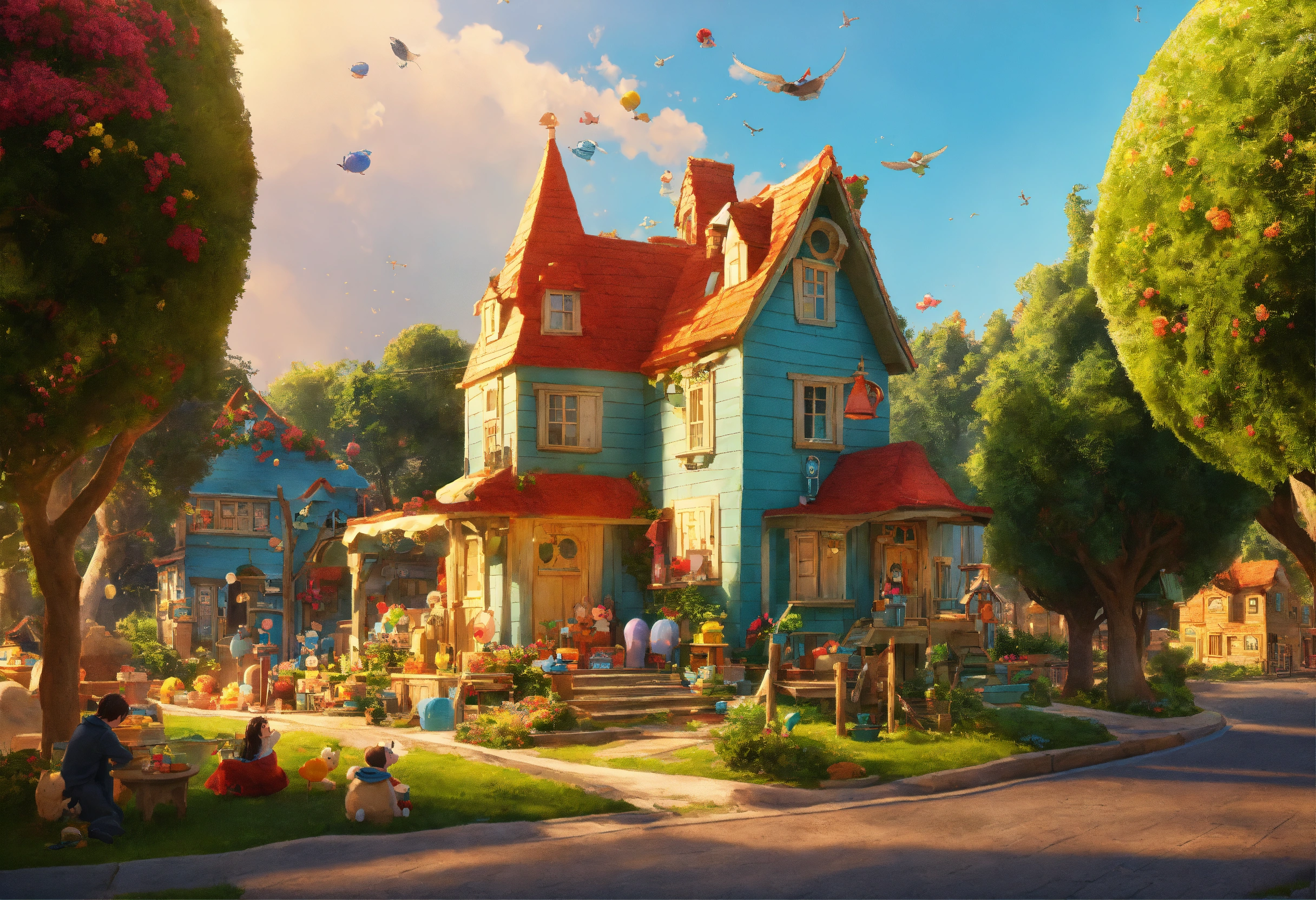 Lexica - Create a charming Disney-Pixar style poster. The image should ...