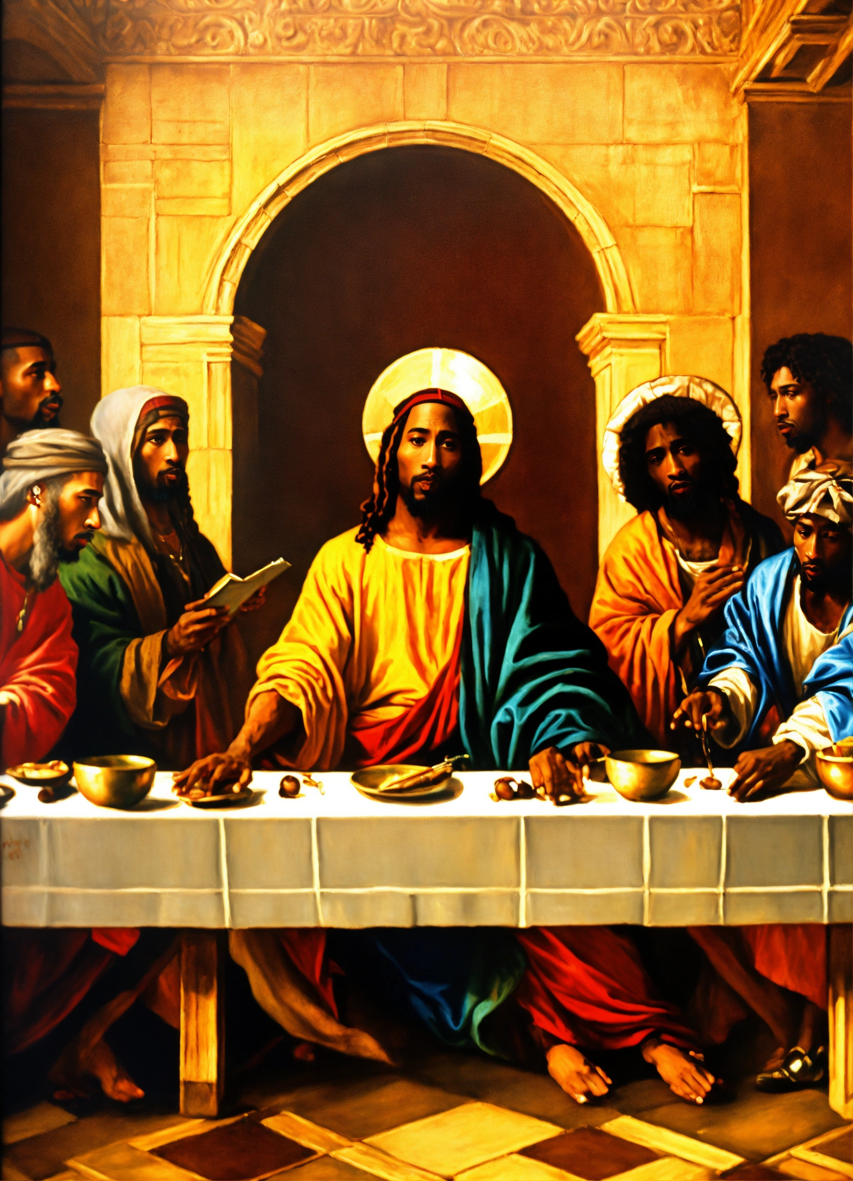 Lexica - Tupac Shakur as Jesus depicted in Leonardo Da Vinci’s “the ...