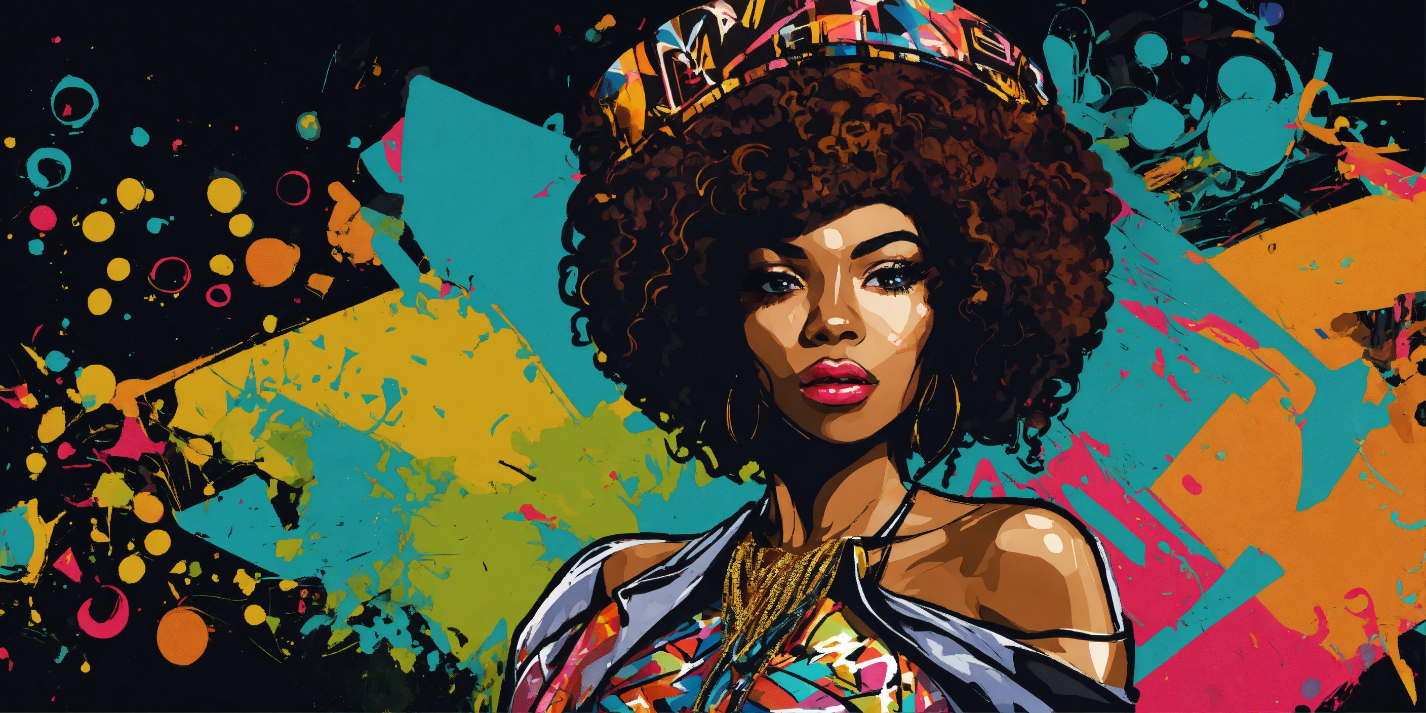Lexica - Graffiti Couture Black Woman in a couture outfit with graffiti ...