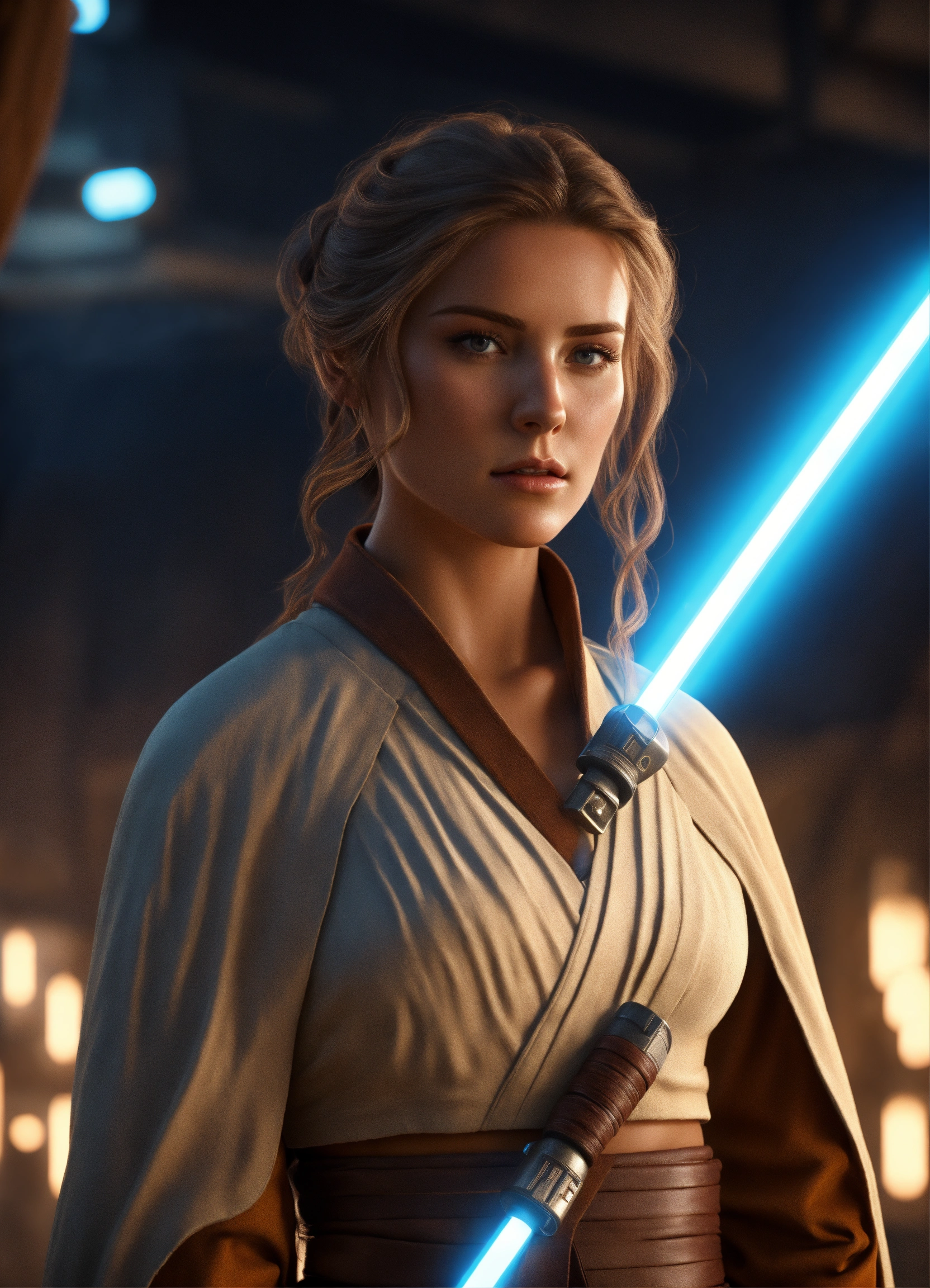 Lexica - A gorgeous jedi woman who looks like Kate Beck insdale set in ...