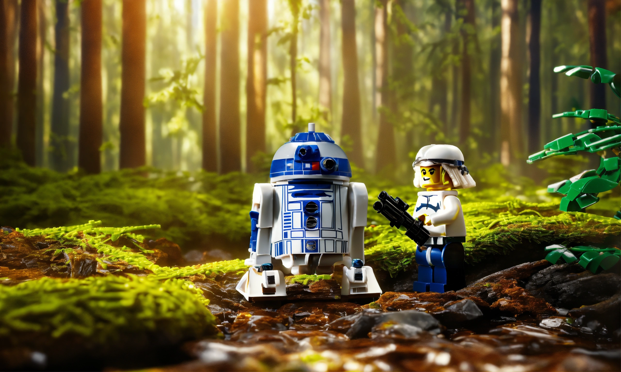 Lexica - ((LEGO)) Star Wars set of a cute plastic R2-D2 standing next ...