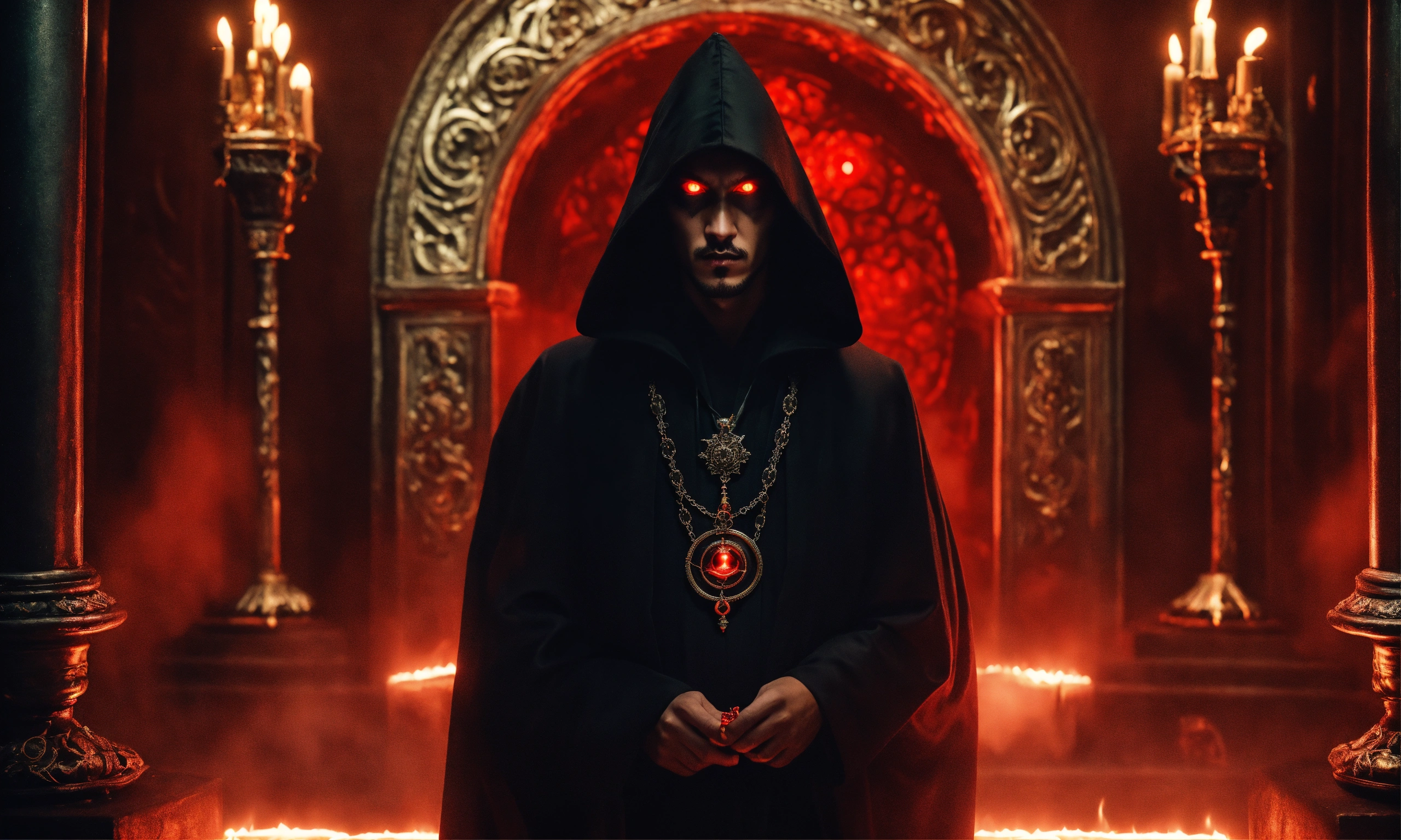 Lexica - Sinister and dramatic portrait of a young handsome french evil ...