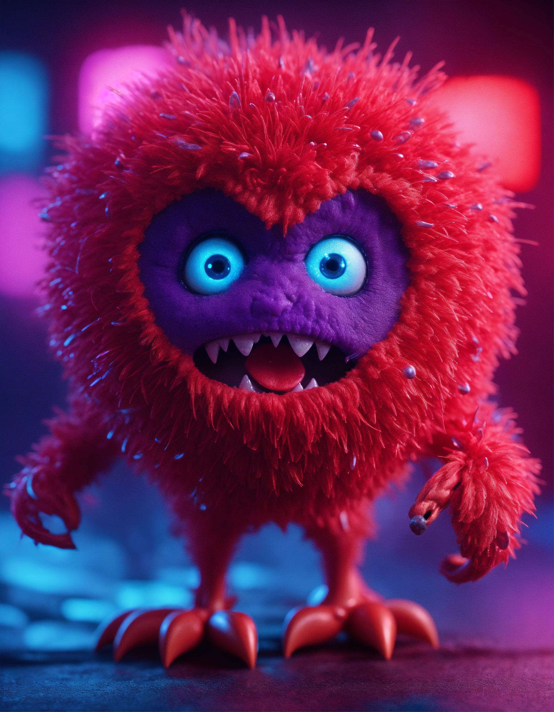 Lexica - CGI! scary looking red germ character. Highly detailed. Scary ...