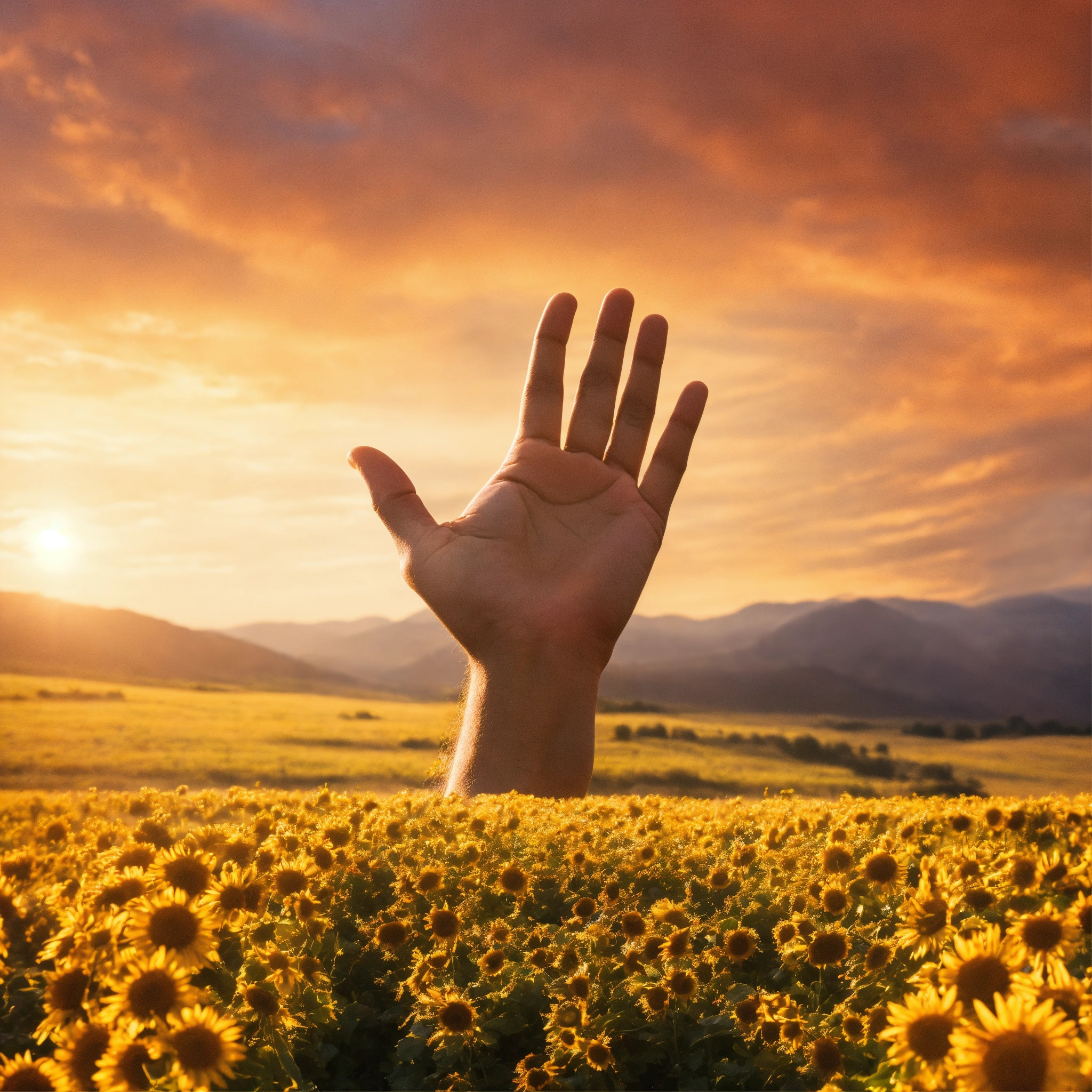 Lexica - A hand outstretched to offer support that the image conveys a ...