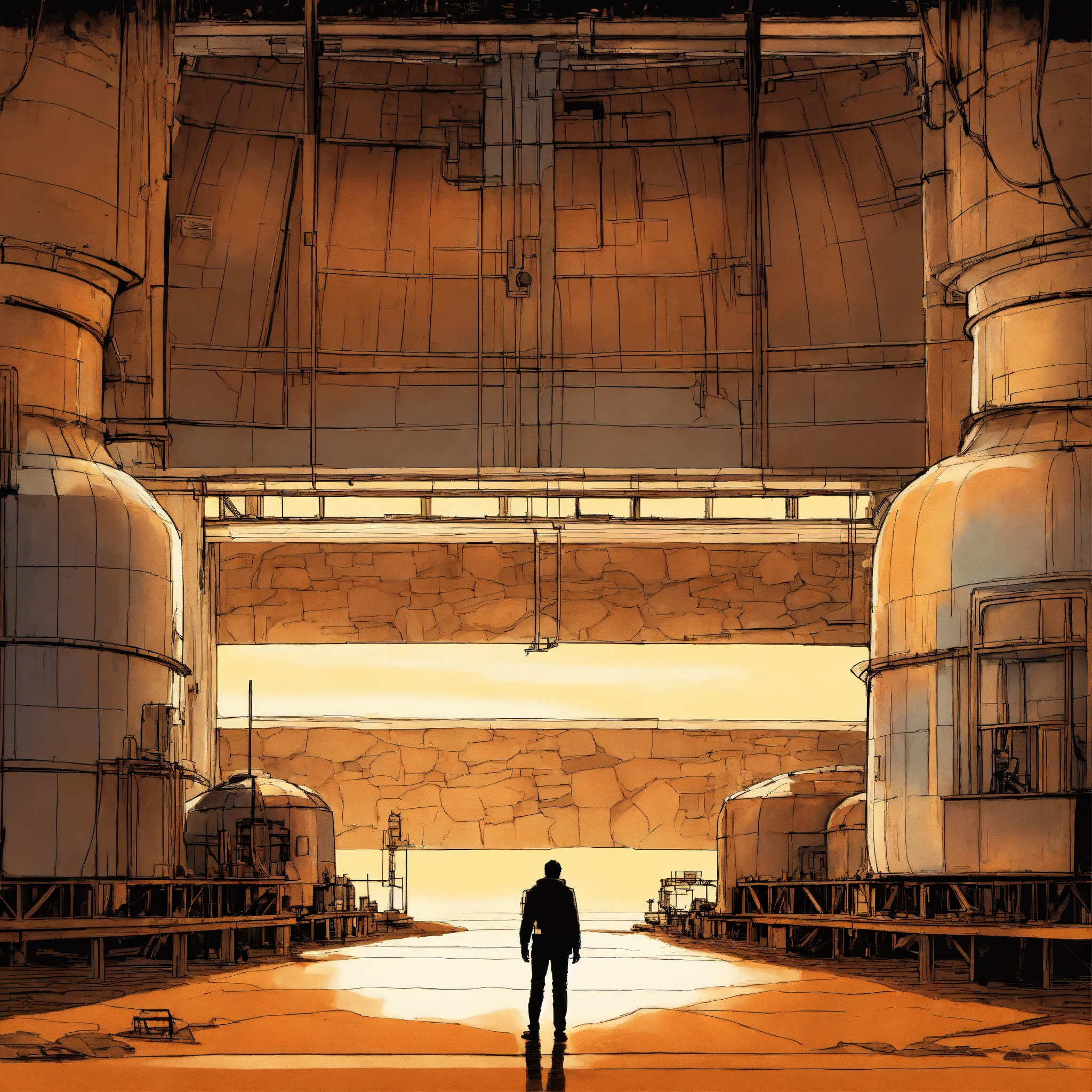 Lexica - Draw a cross section of Silo 18 from Hugh Howey's Silo book ...