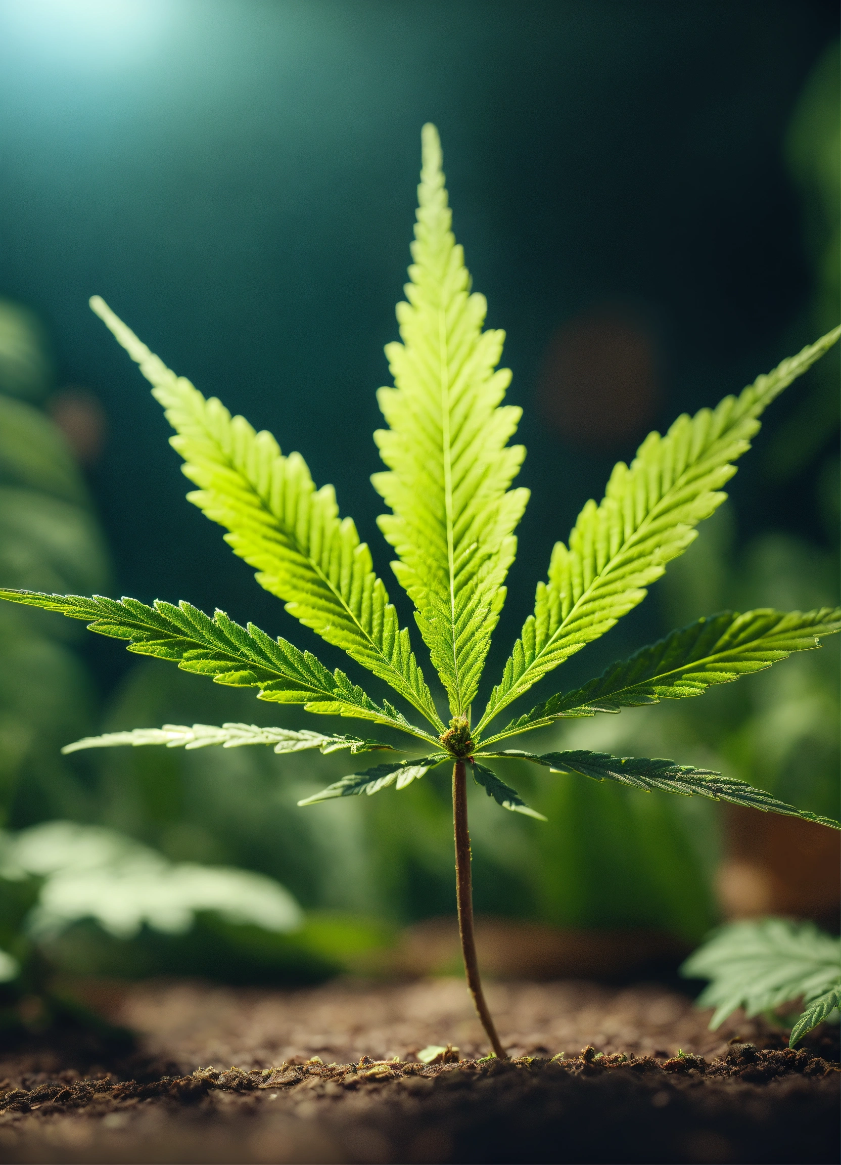 Lexica - A marijuana leaf comes towards the viewer, it’s holding a ...