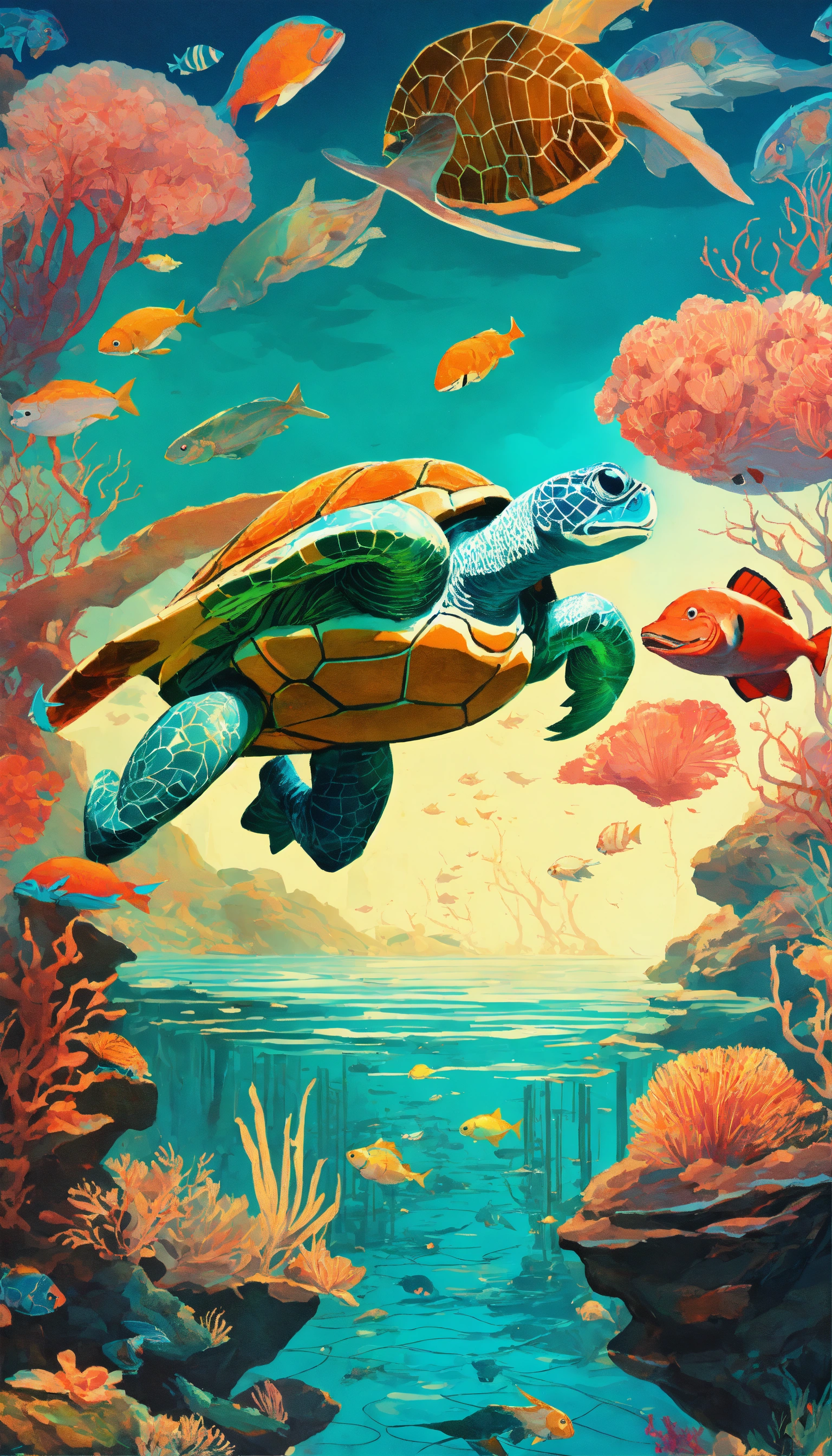 Lexica - Paper craft style, under the sea, ninja turtle, ernst haeckel ...