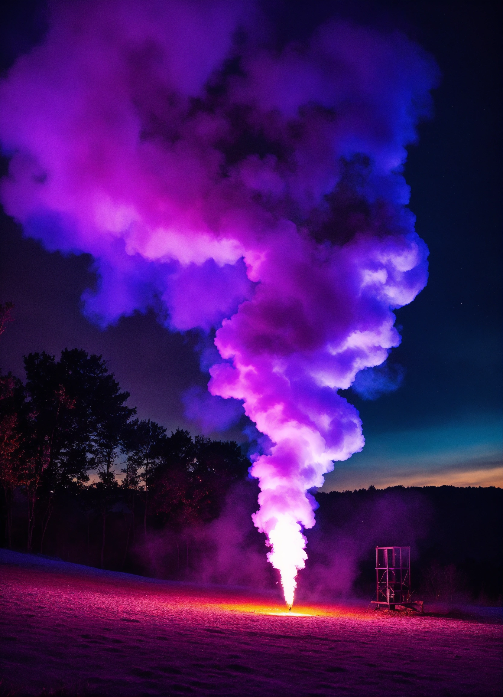 Lexica - Beautiful lighted smoke purple