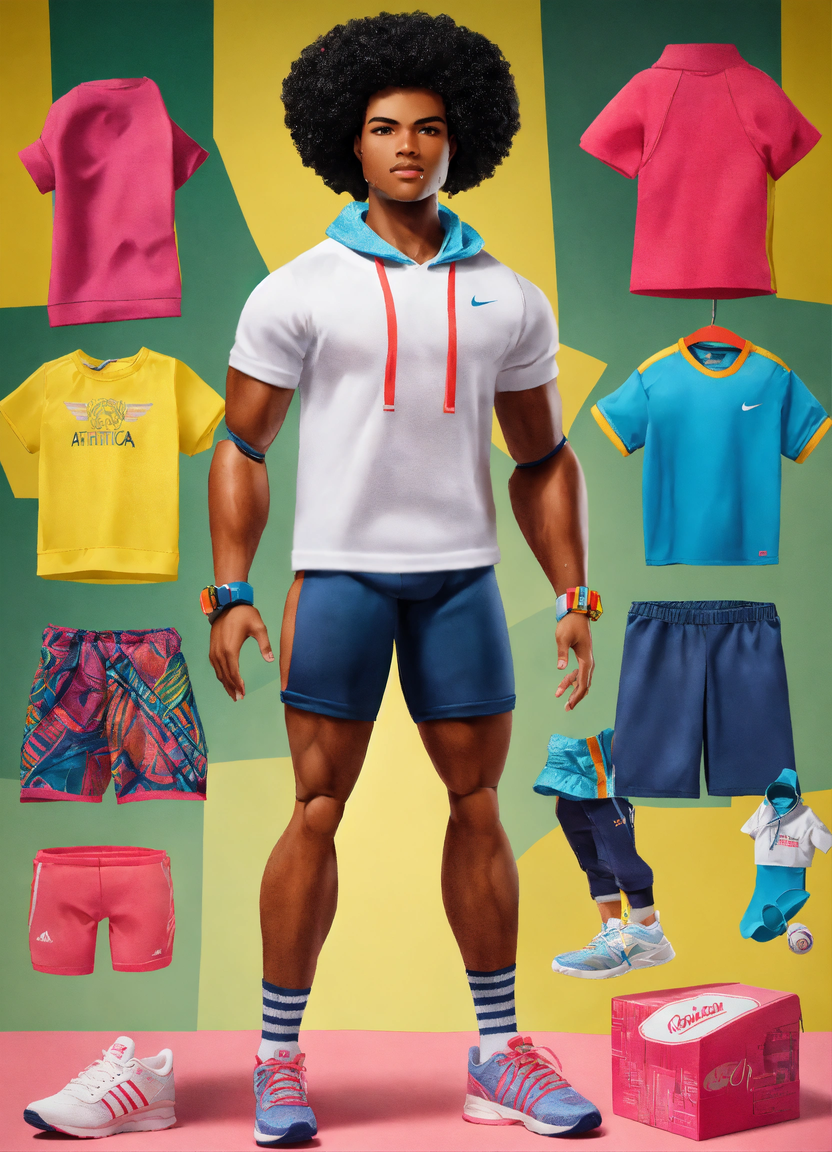 Lexica - Design an athletic African American Ken doll in workout ...