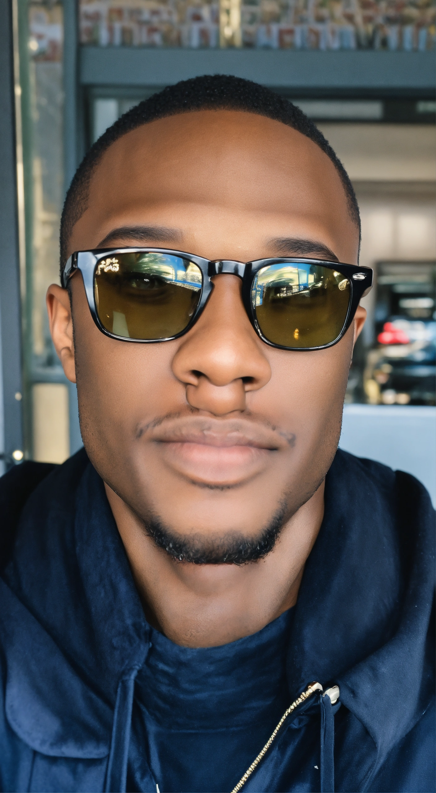 Lexica - Handsome black man with glasses on
