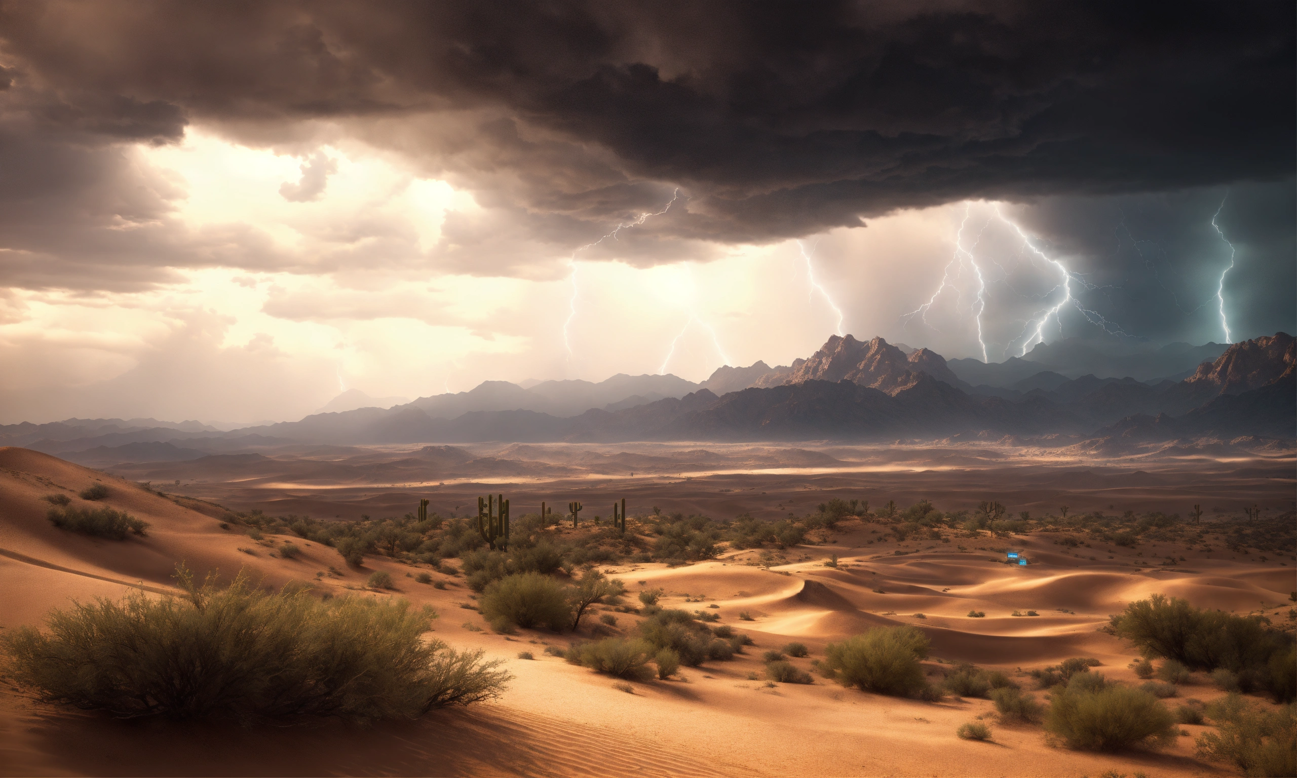 Lexica - UNREAL ENGINE 16K FULL DETAIL dark clouds thunder storm in the ...